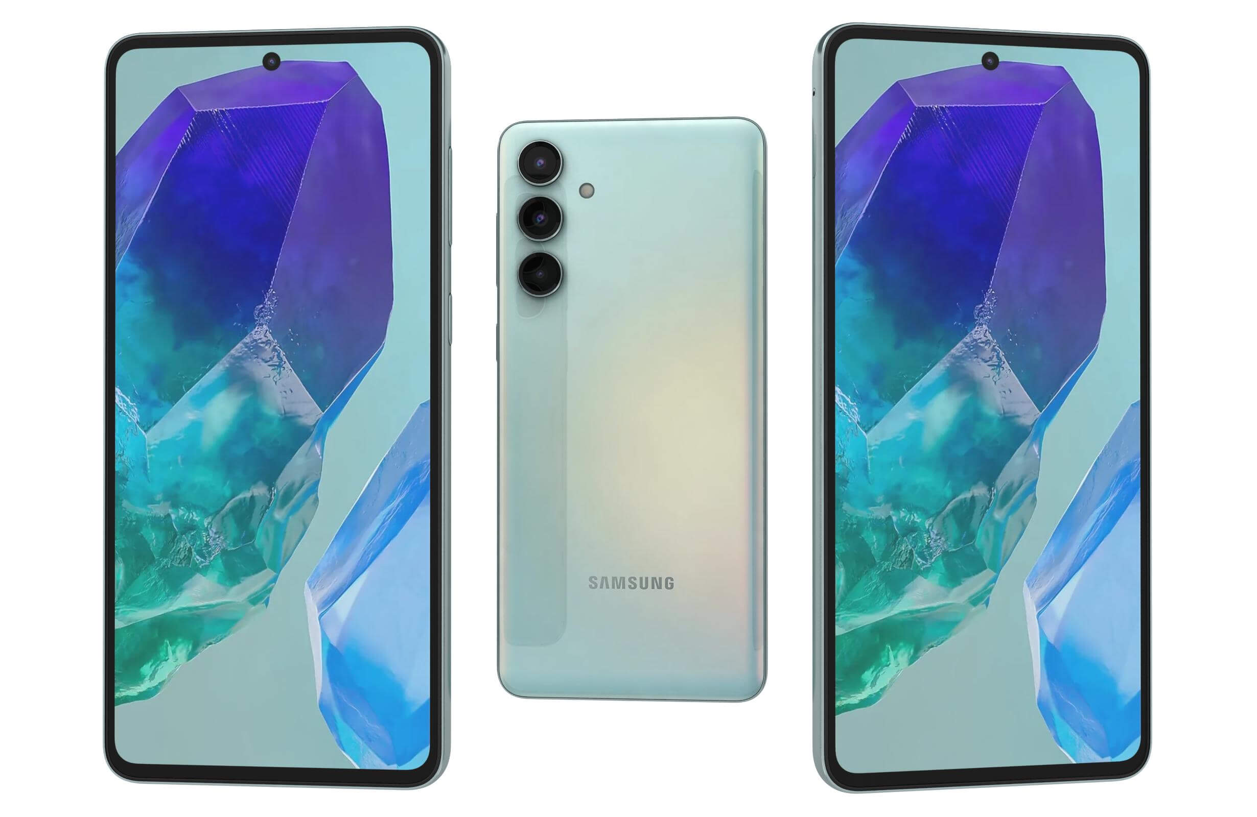 Samsung Galaxy M55 Black and Blue - 3D Model by Rever_Art
