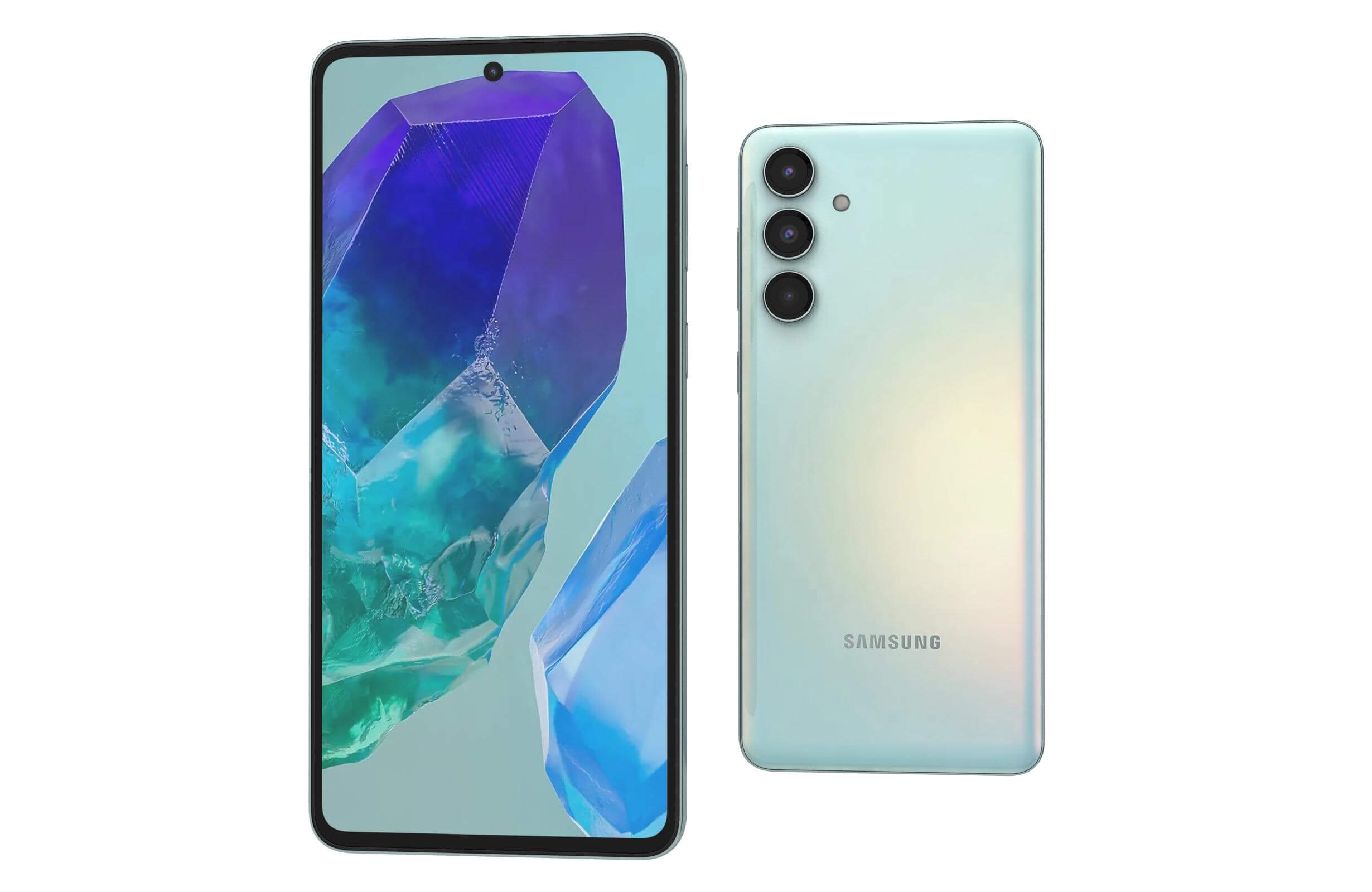 Samsung Galaxy M55 Black and Blue - 3D Model by Rever_Art