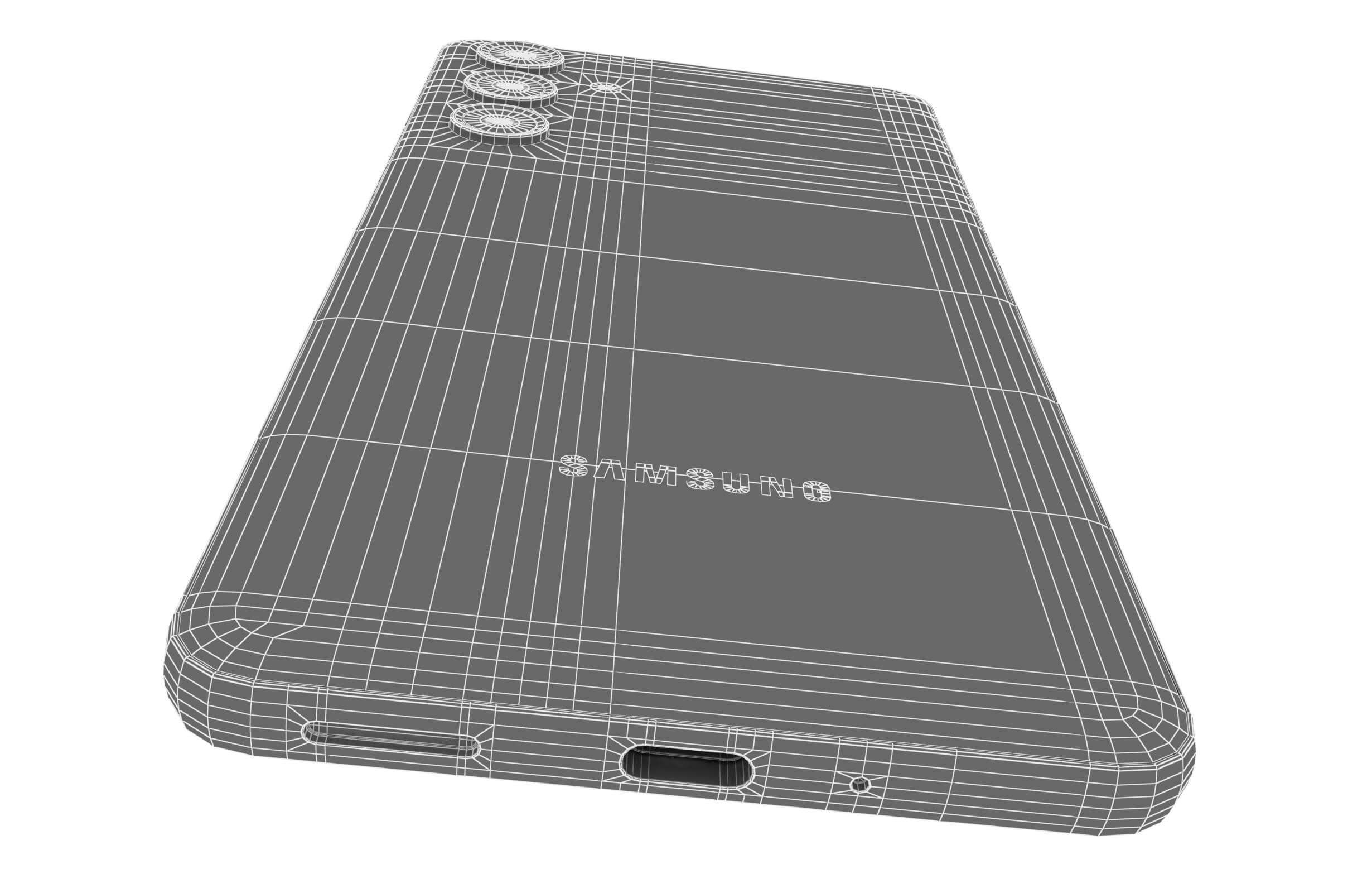 Samsung Galaxy M55 Black and Blue - 3D Model by Rever_Art