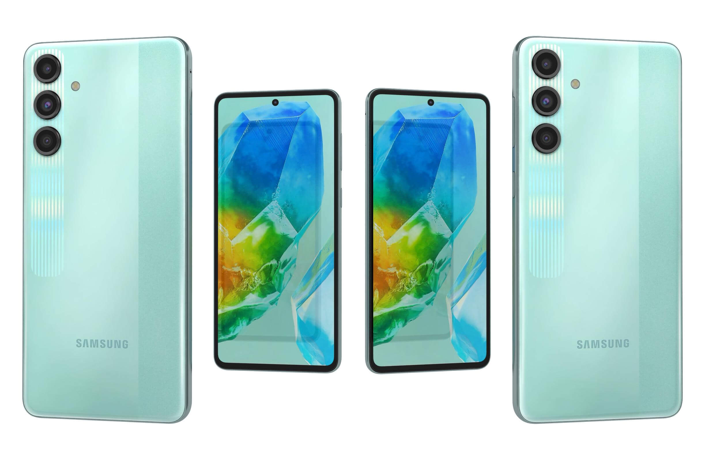 Samsung Galaxy M55S Coral Green - 3D Model by Rever_Art