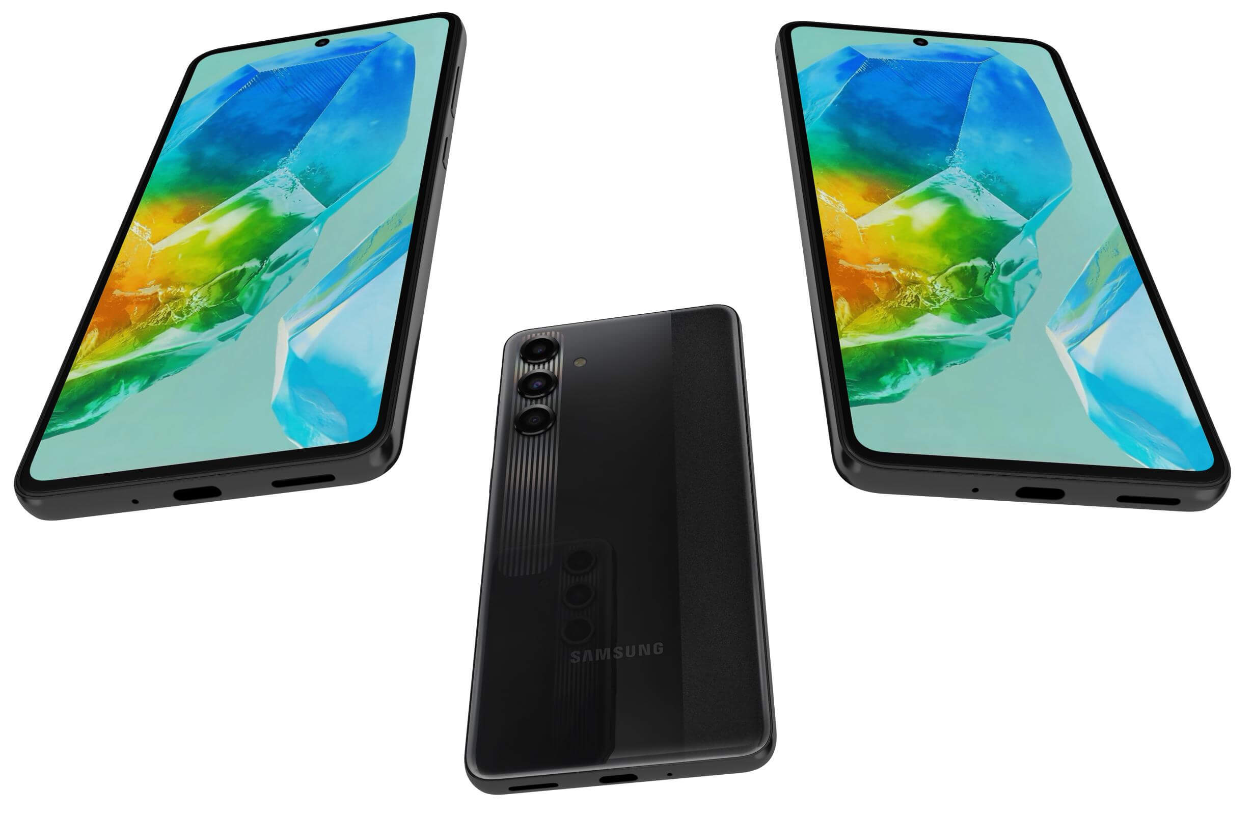 Samsung Galaxy M55S Thunder Black and Green - 3D Model by Rever_Art