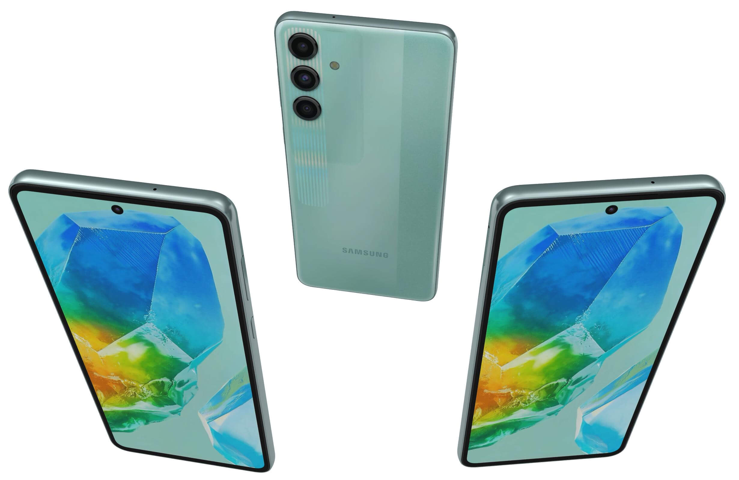 Samsung Galaxy M55S Thunder Black and Green - 3D Model by Rever_Art