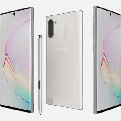 Samsung Galaxy Note 10 Aura White - 3D Model by Rever_Art