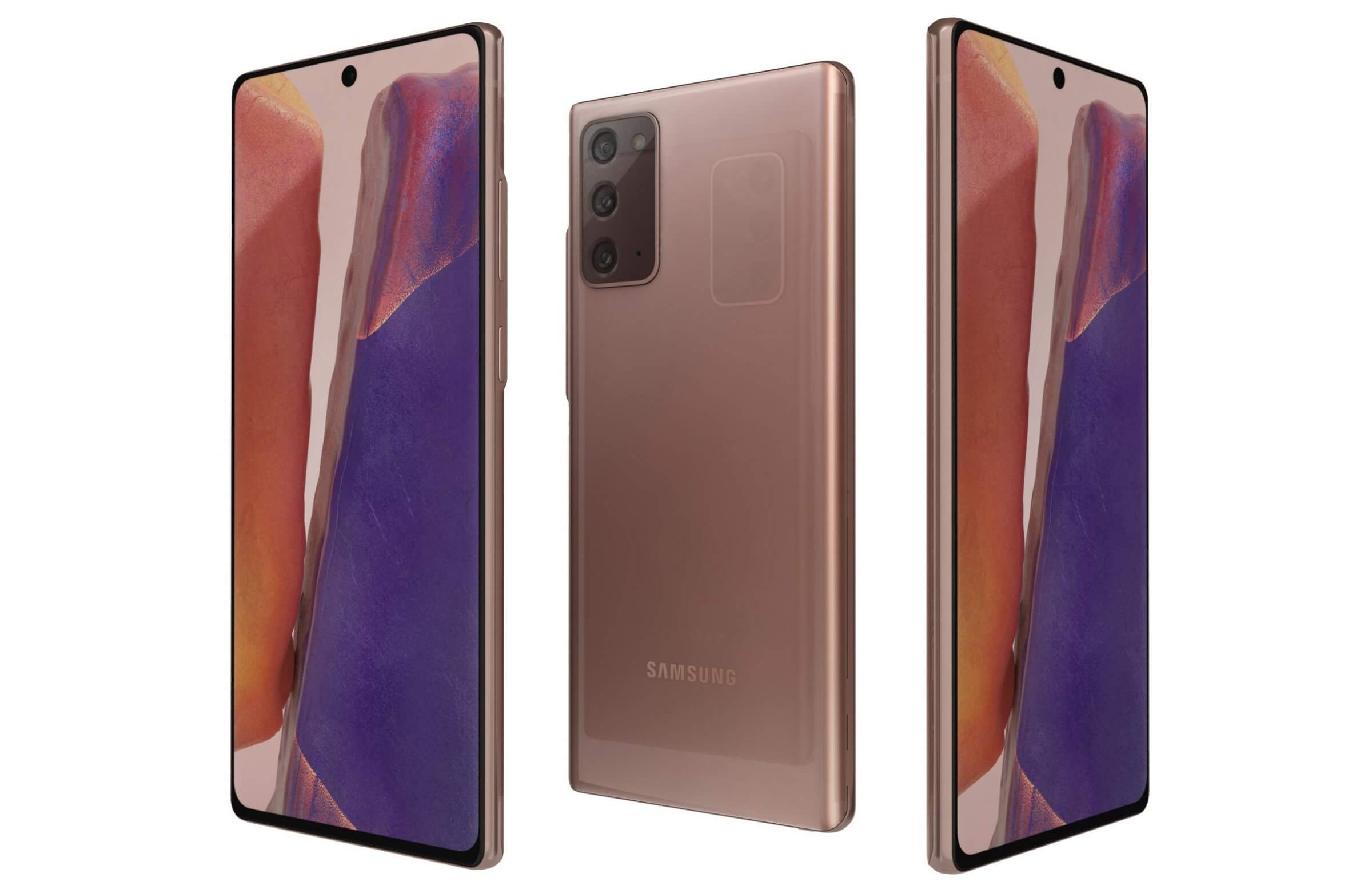 Samsung Galaxy Note 20 Mystic Bronze 3D Model