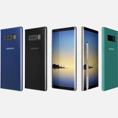 Samsung Galaxy Note 8 All Colors - 3D Model by Rever_Art