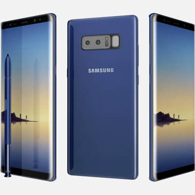 Samsung Galaxy Note 8 Blue - 3D Model by Rever_Art