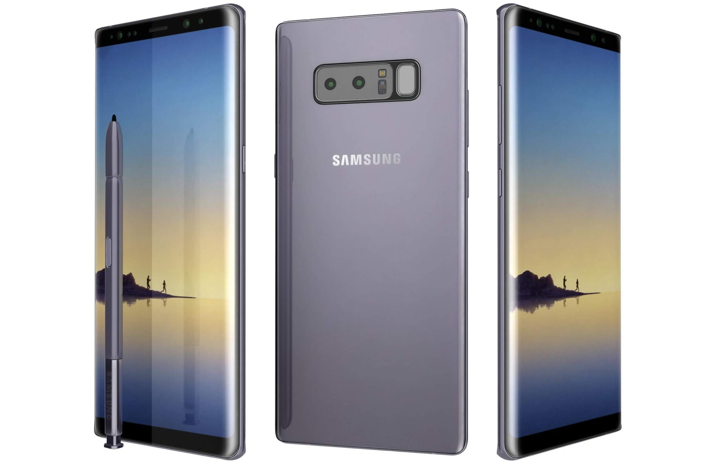 Samsung Galaxy Note 8 Orchid Grey - 3D Model by Rever_Art
