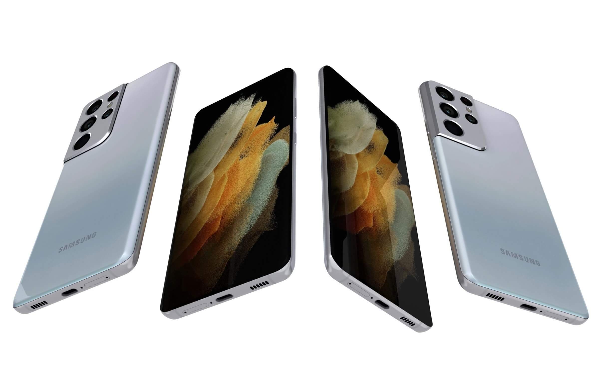 Samsung Galaxy S21 5G Ultra Phantom Silver - 3D Model by Rever_Art