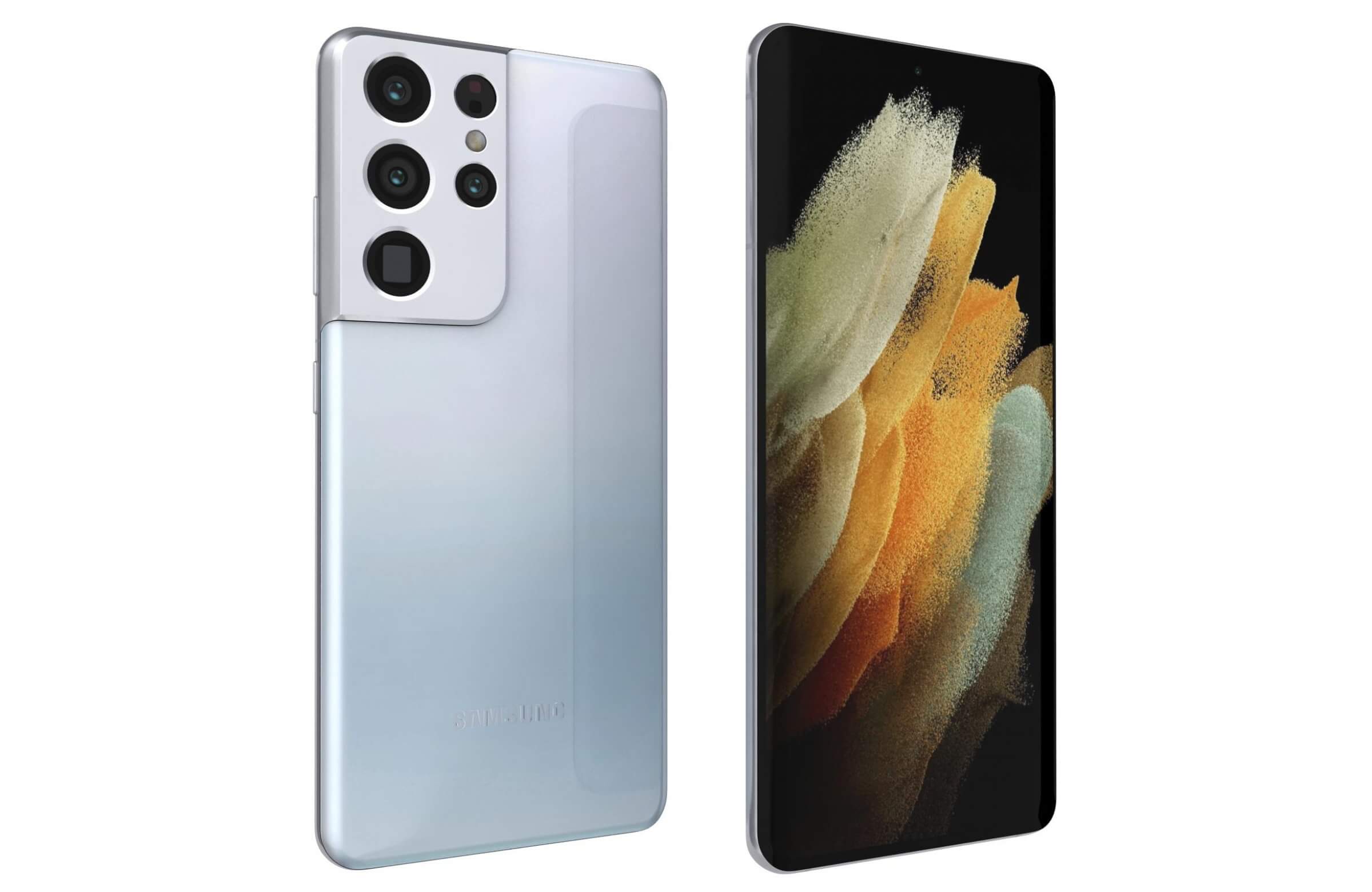 Samsung Galaxy S21 5G Ultra Phantom Silver - 3D Model by Rever_Art