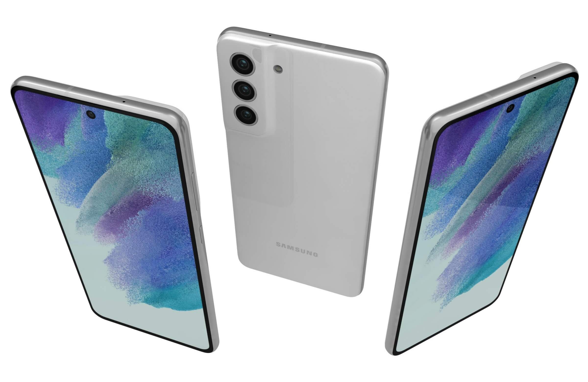 Samsung Galaxy S21 FE 5G White - 3D Model by Rever_Art