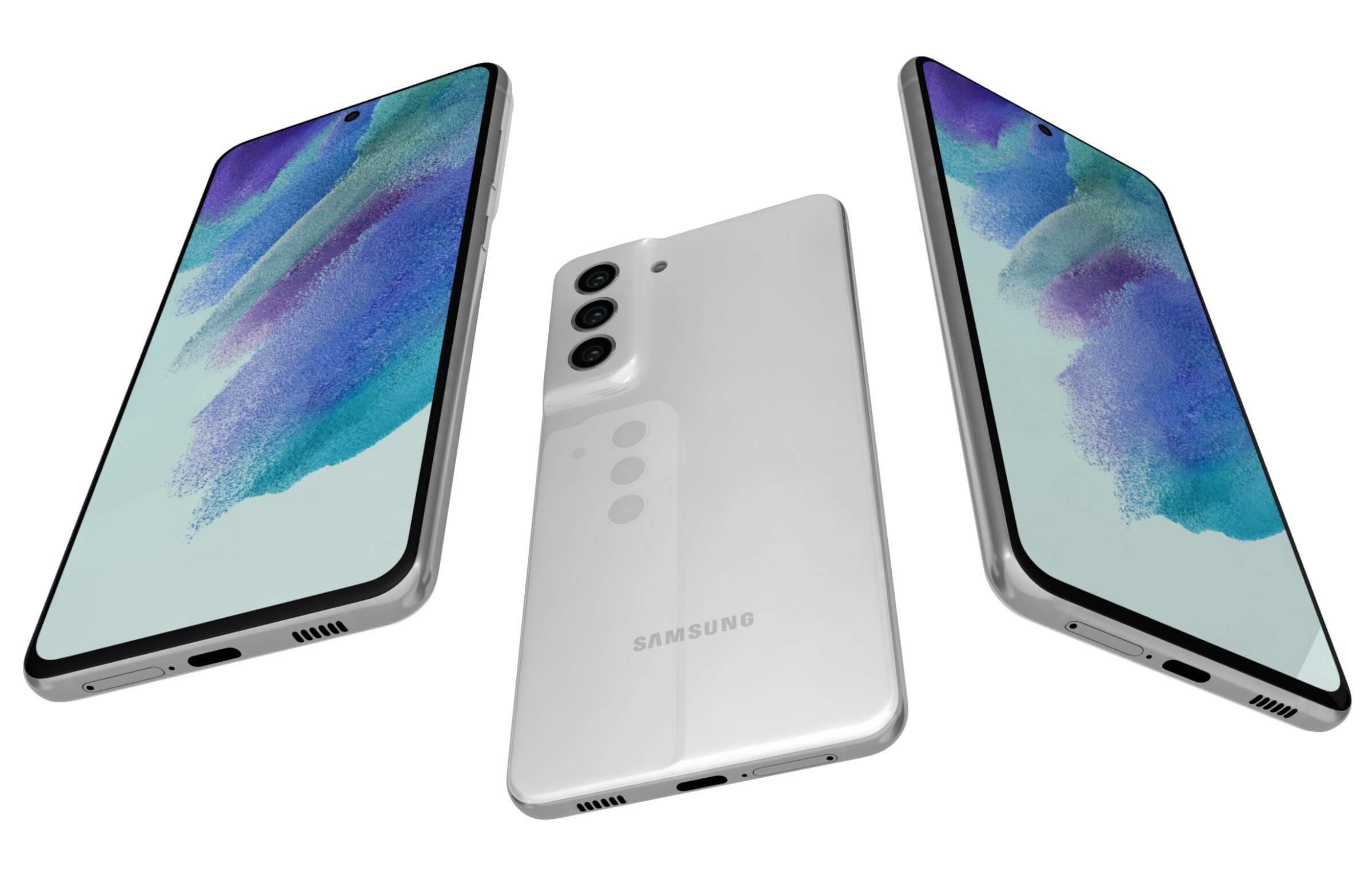 Samsung Galaxy S21 FE 5G White - 3D Model by Rever_Art