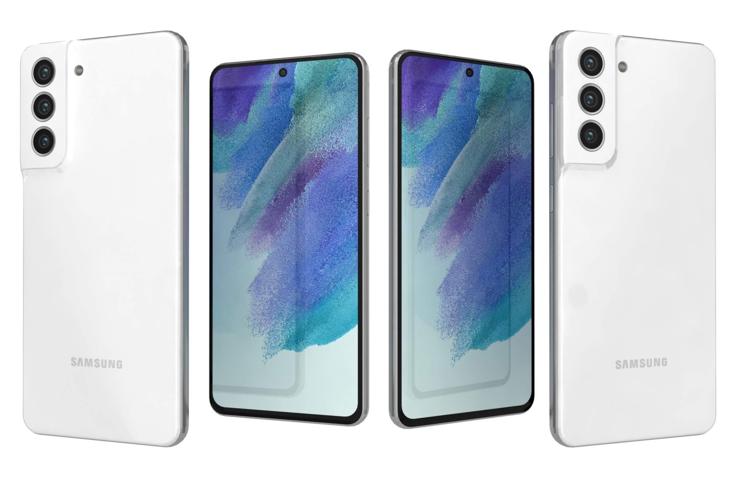 Samsung Galaxy S21 FE 5G White - 3D Model by Rever_Art