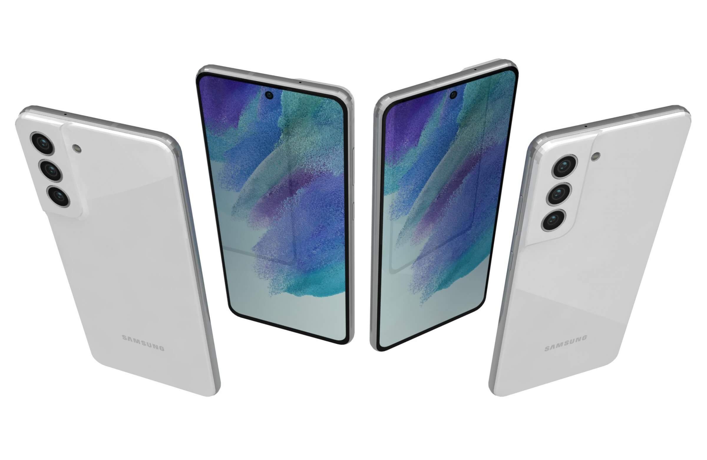 Samsung Galaxy S21 FE 5G White - 3D Model by Rever_Art