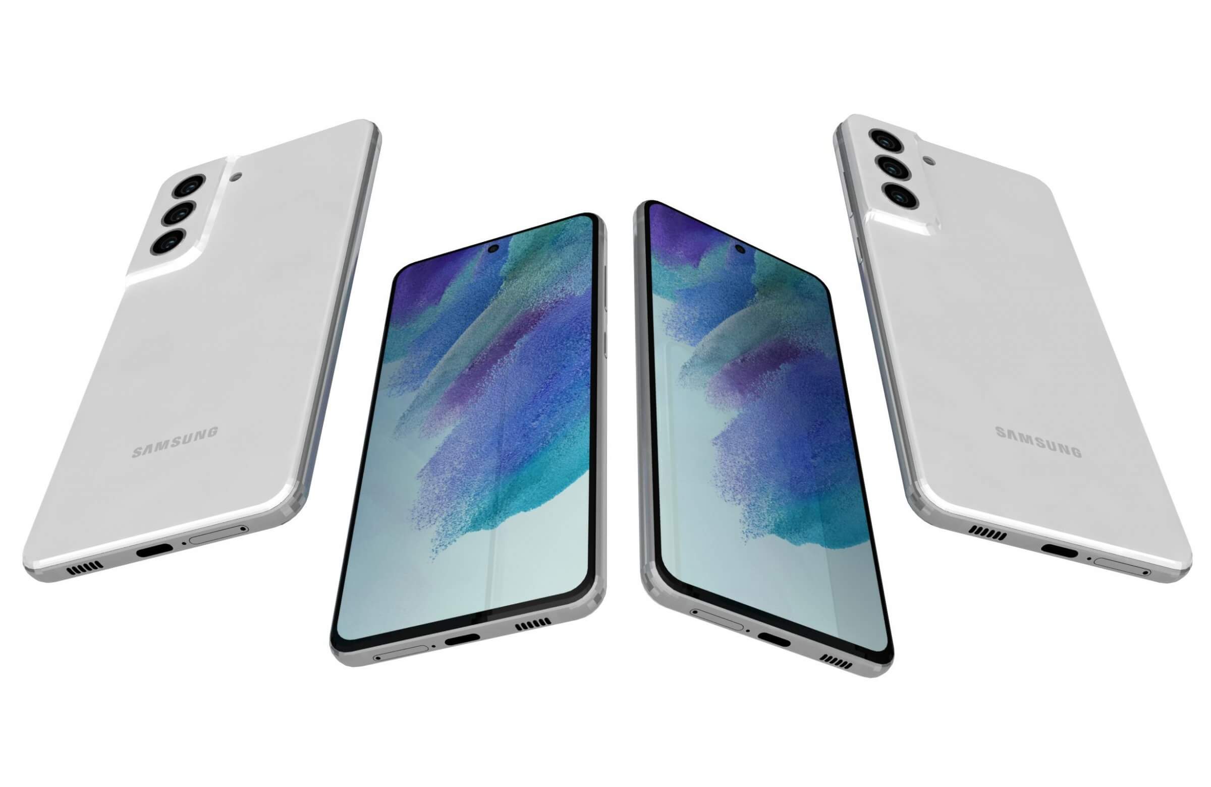 Samsung Galaxy S21 FE 5G White - 3D Model by Rever_Art