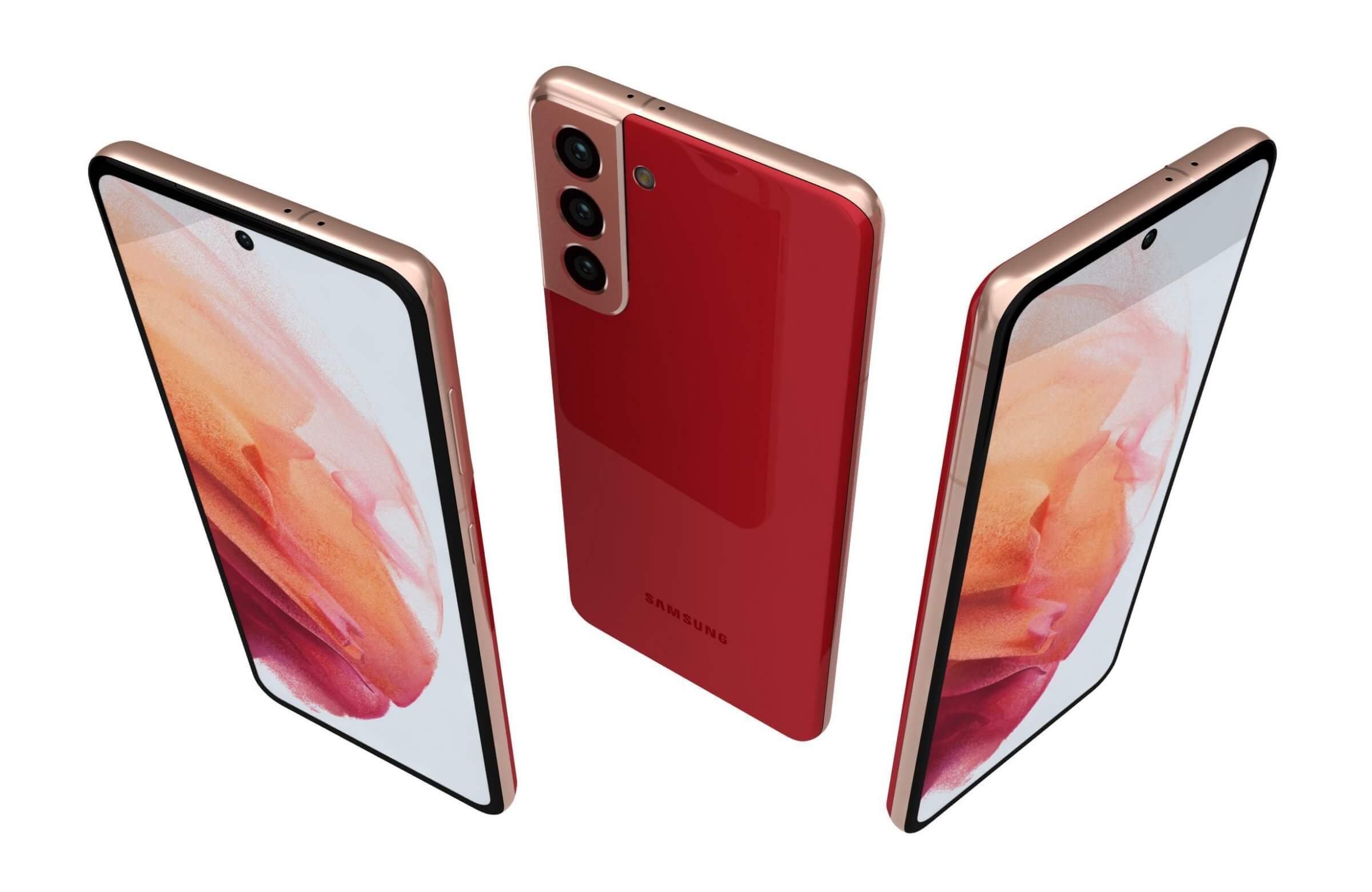 Samsung Galaxy S21 Plus 5G Phantom Red - 3D Model by Rever_Art