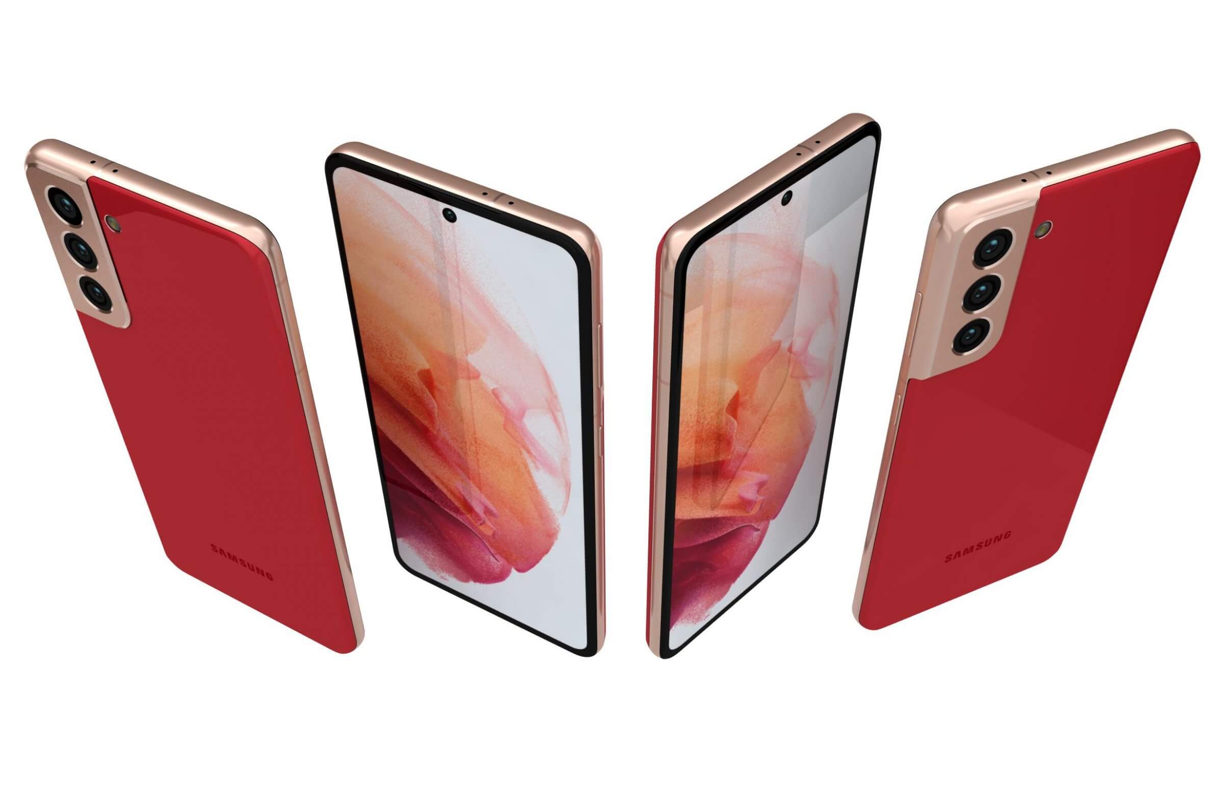 Samsung Galaxy S21 Plus 5G Phantom Red - 3D Model by Rever_Art