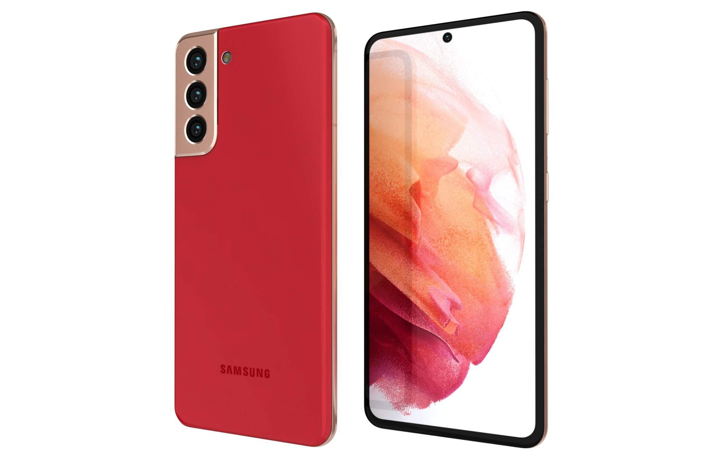 Samsung Galaxy S21 Plus 5G Phantom Red - 3D Model by Rever_Art