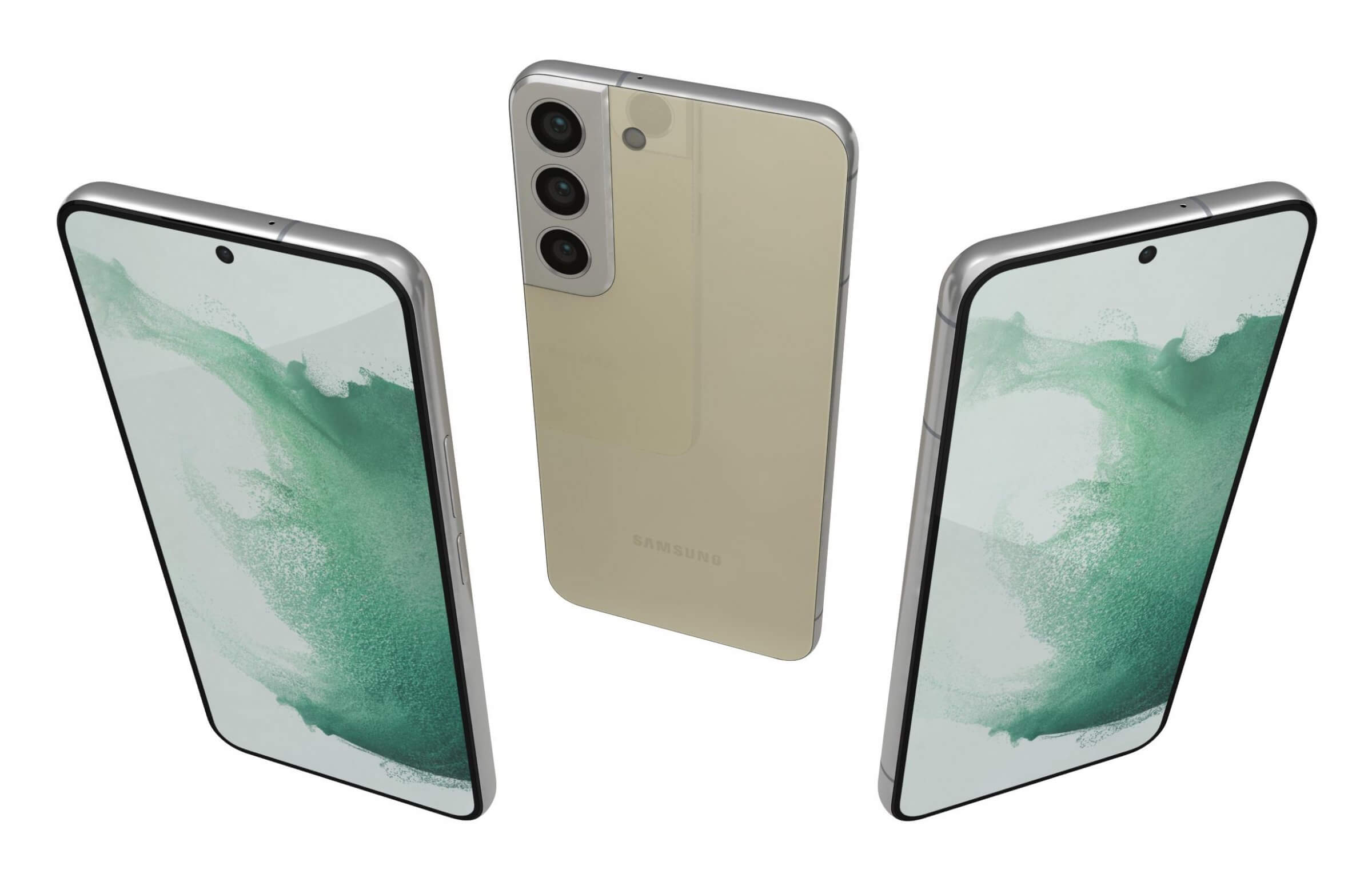 Samsung Galaxy S22 Cream - 3D Model by Rever_Art