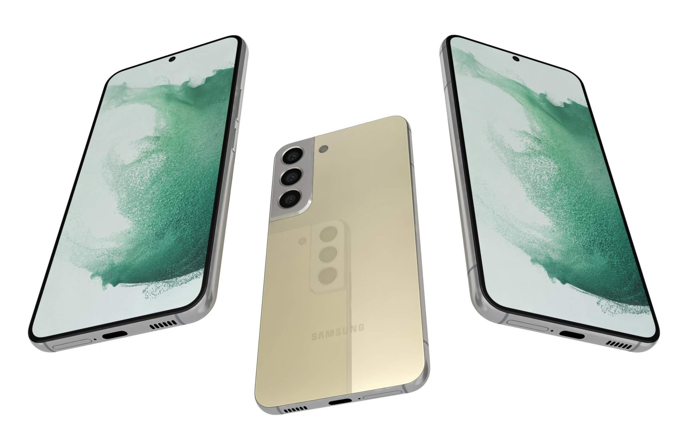 Samsung Galaxy S22 Cream - 3D Model by Rever_Art