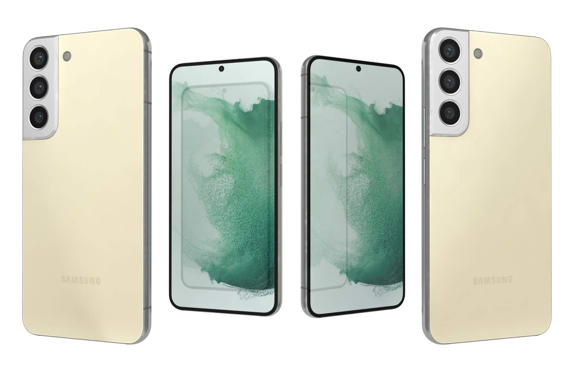 Samsung Galaxy S22 Cream - 3D Model by Rever_Art