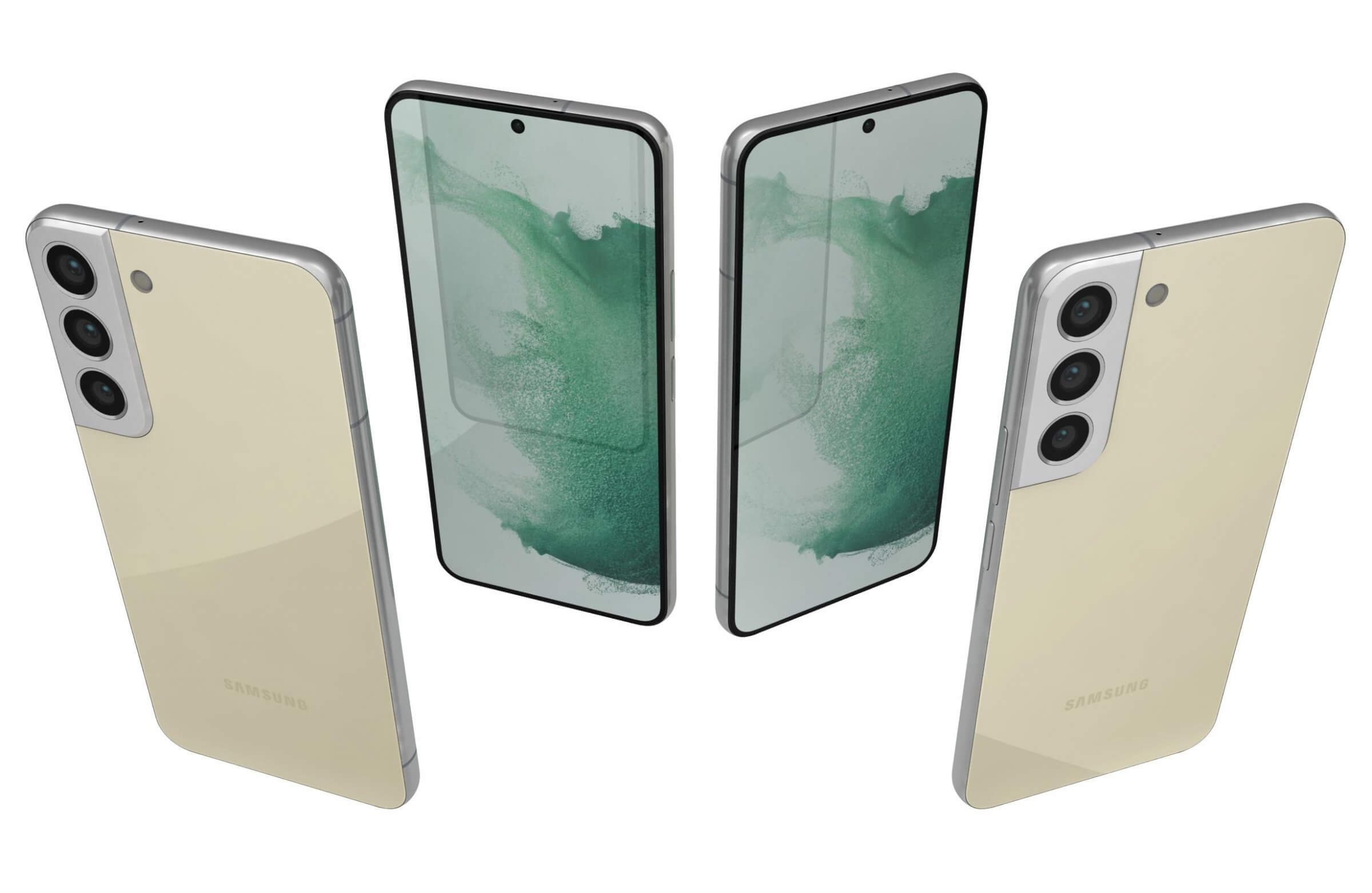 Samsung Galaxy S22 Cream - 3D Model by Rever_Art