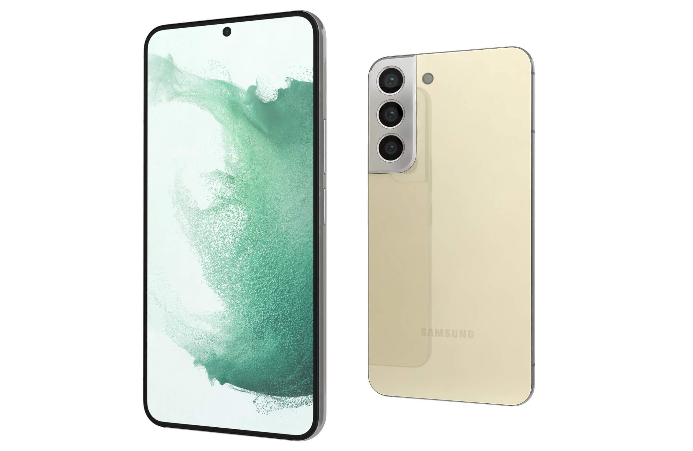 Samsung Galaxy S22 Cream - 3D Model by Rever_Art