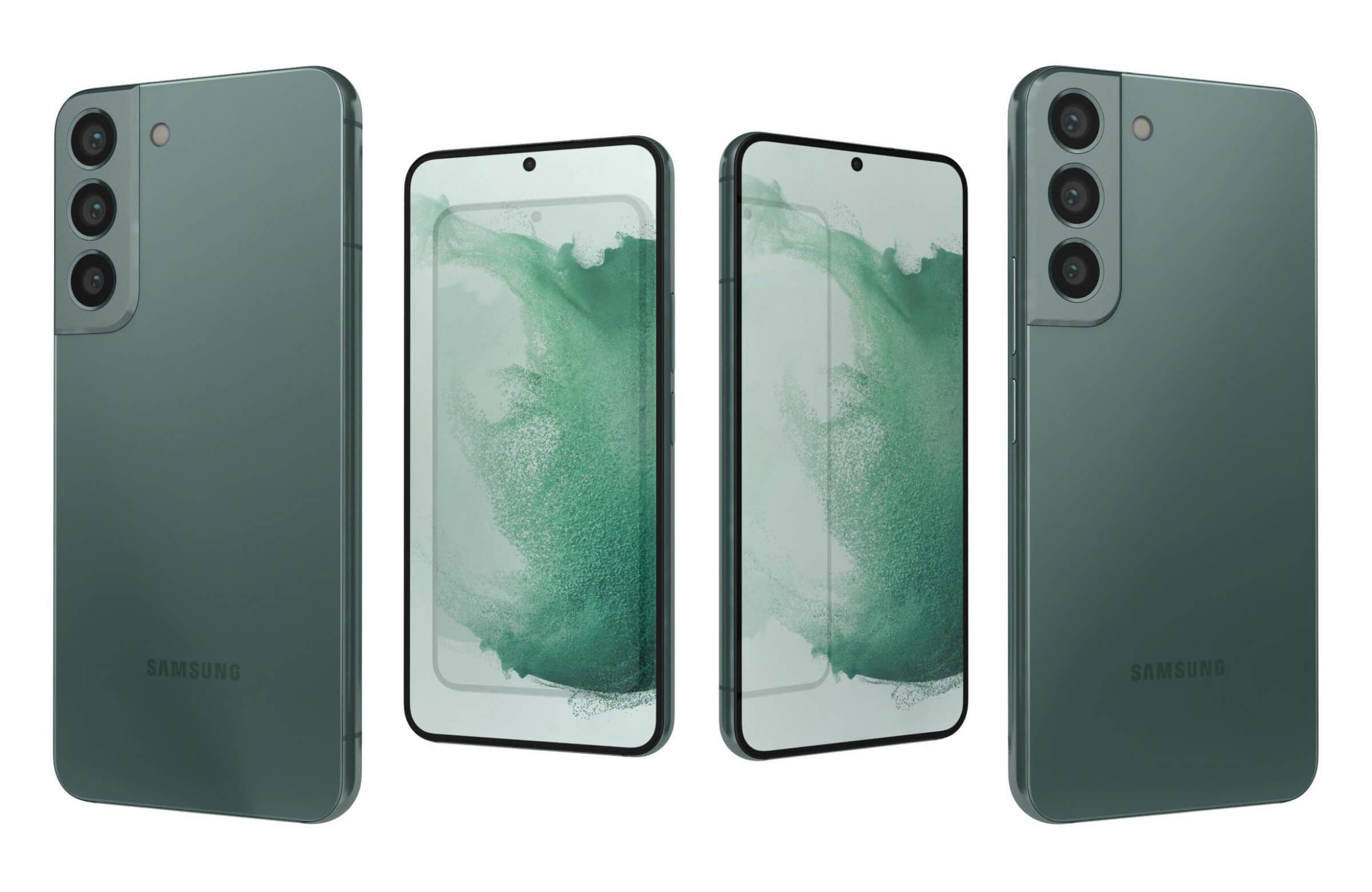 Samsung Galaxy S22 Green - 3D Model by Rever_Art