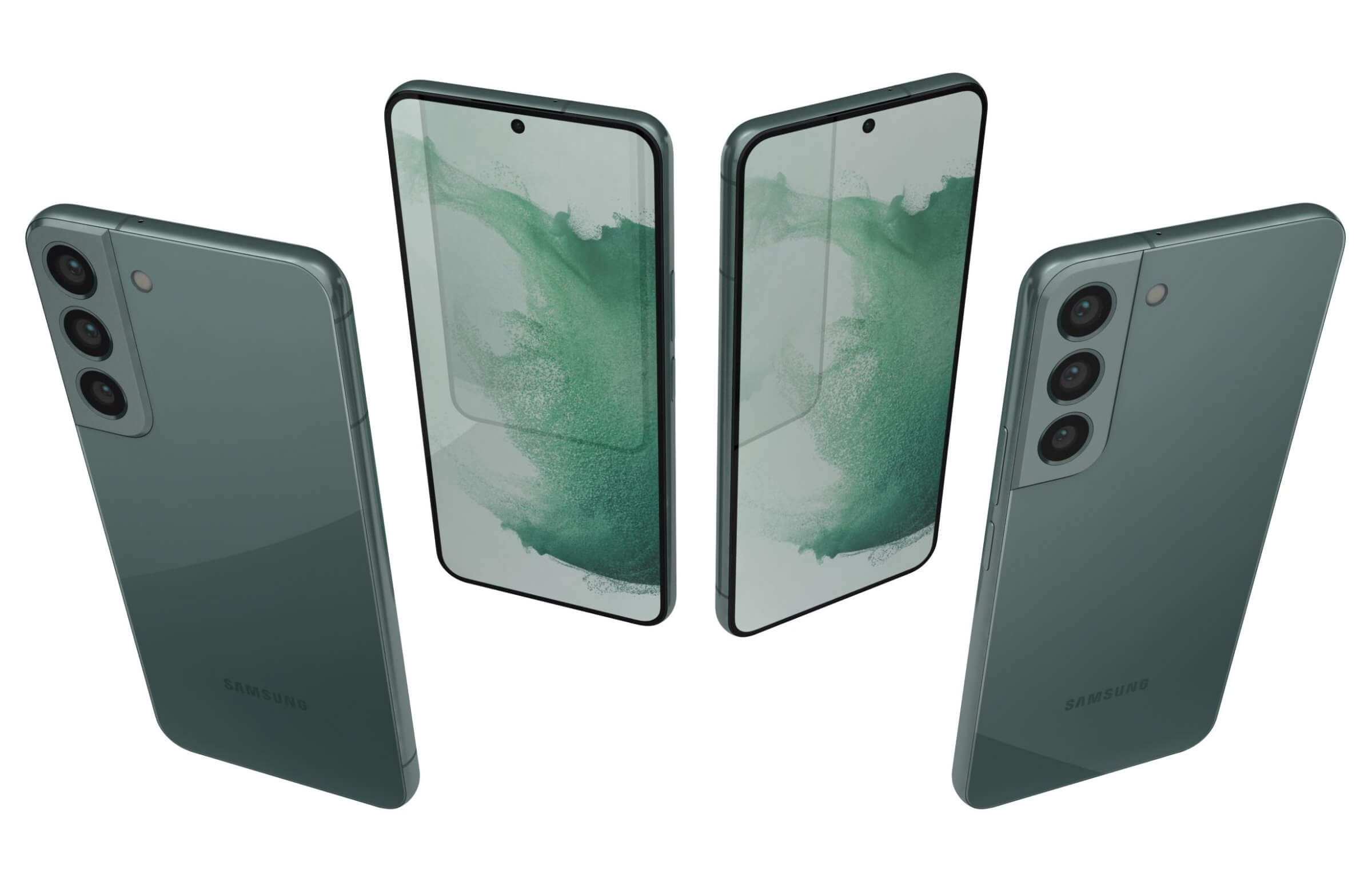 Samsung Galaxy S22 Green - 3D Model by Rever_Art