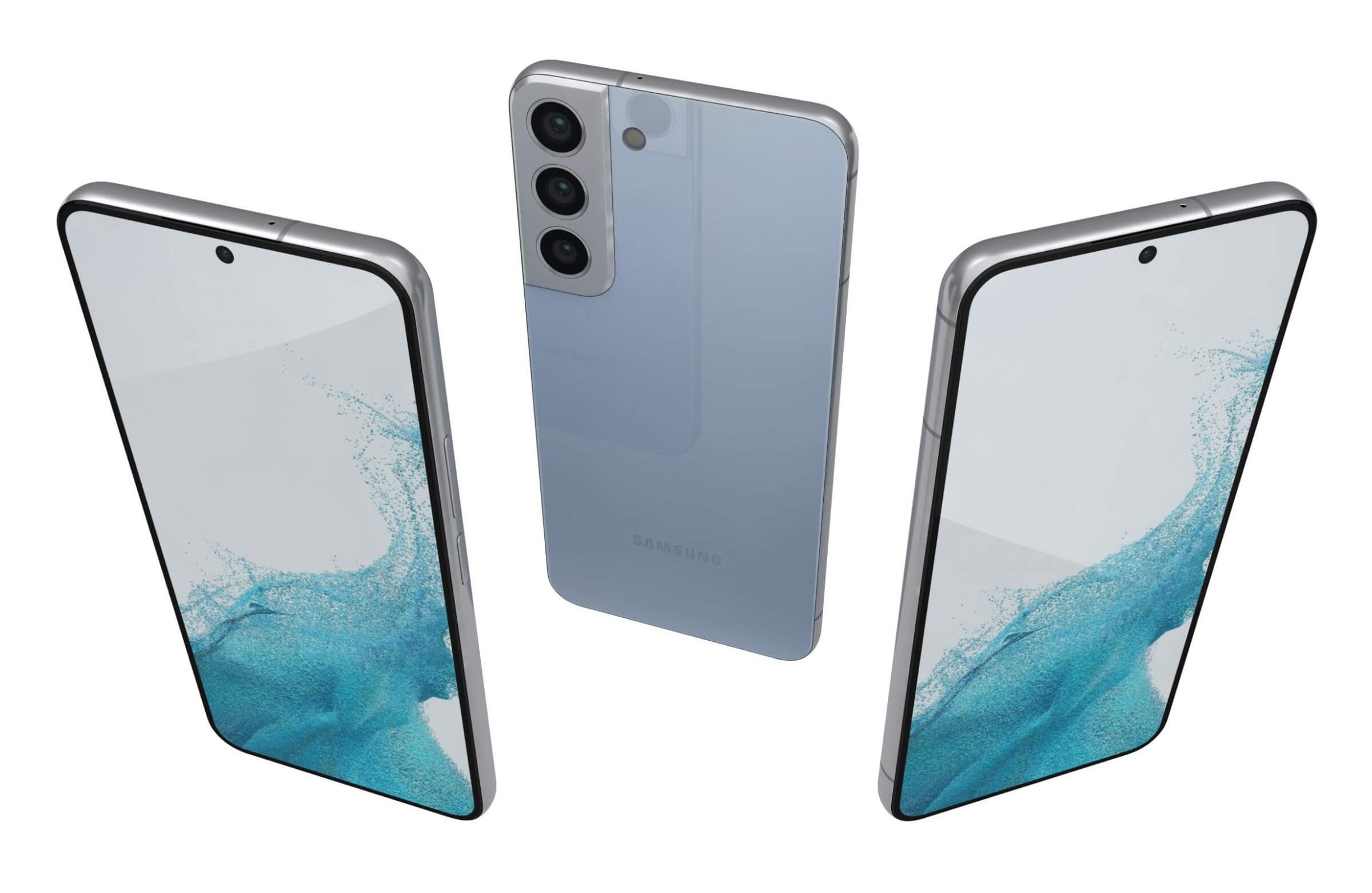 Samsung Galaxy S22 Sky Blue - 3D Model by Rever_Art