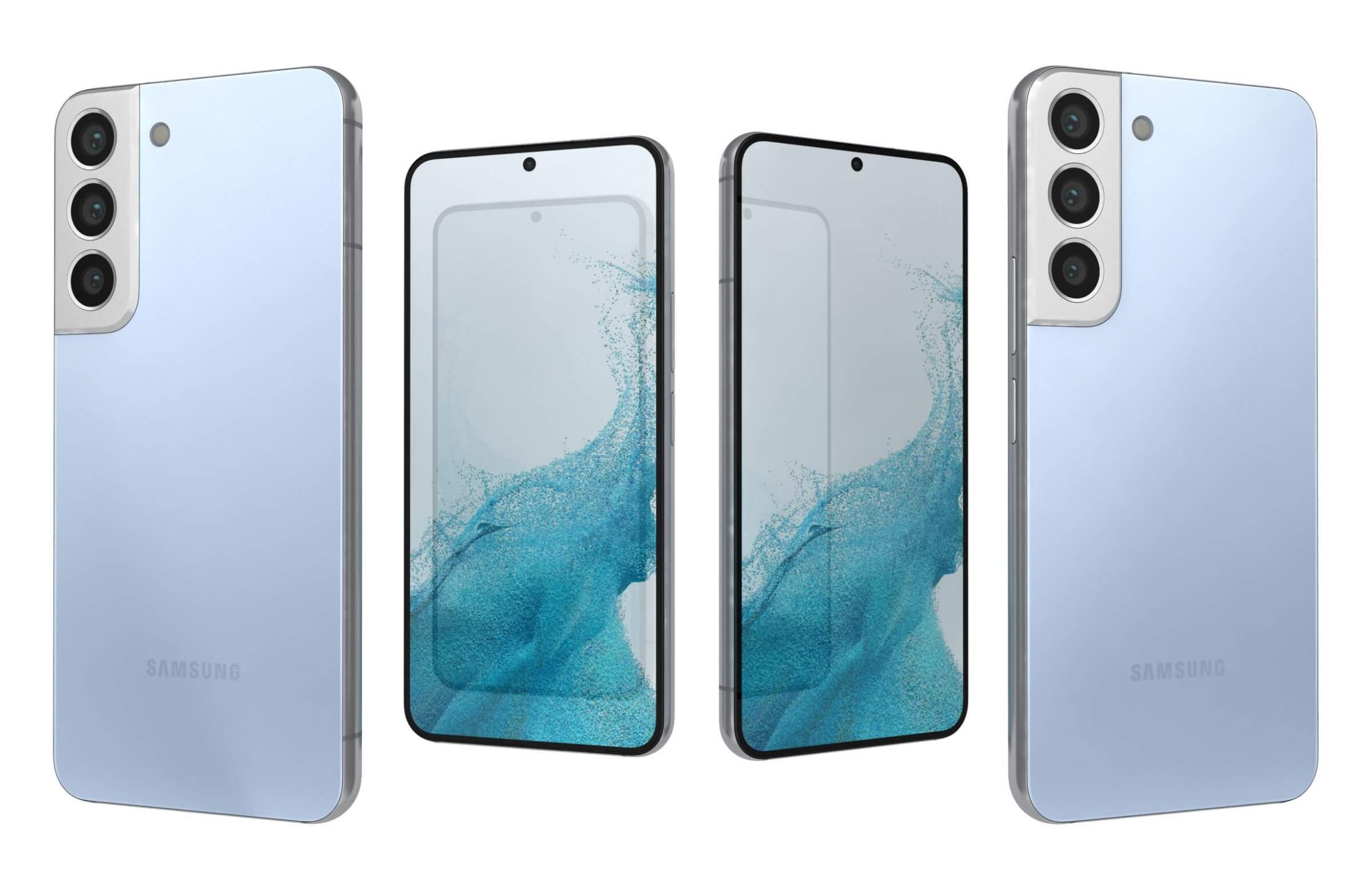 Samsung Galaxy S22 Sky Blue - 3D Model by Rever_Art