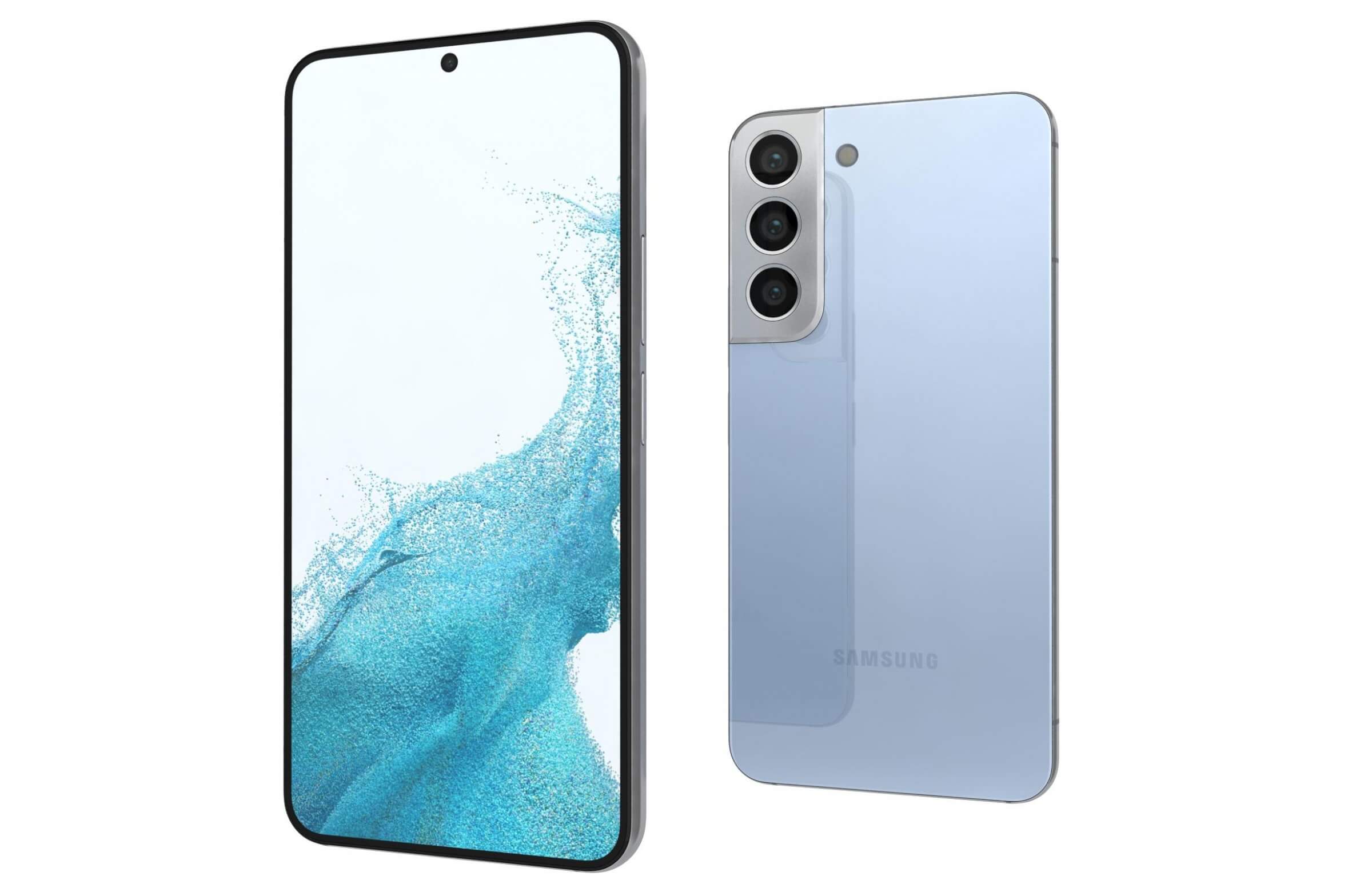 Samsung Galaxy S22 Sky Blue - 3D Model by Rever_Art