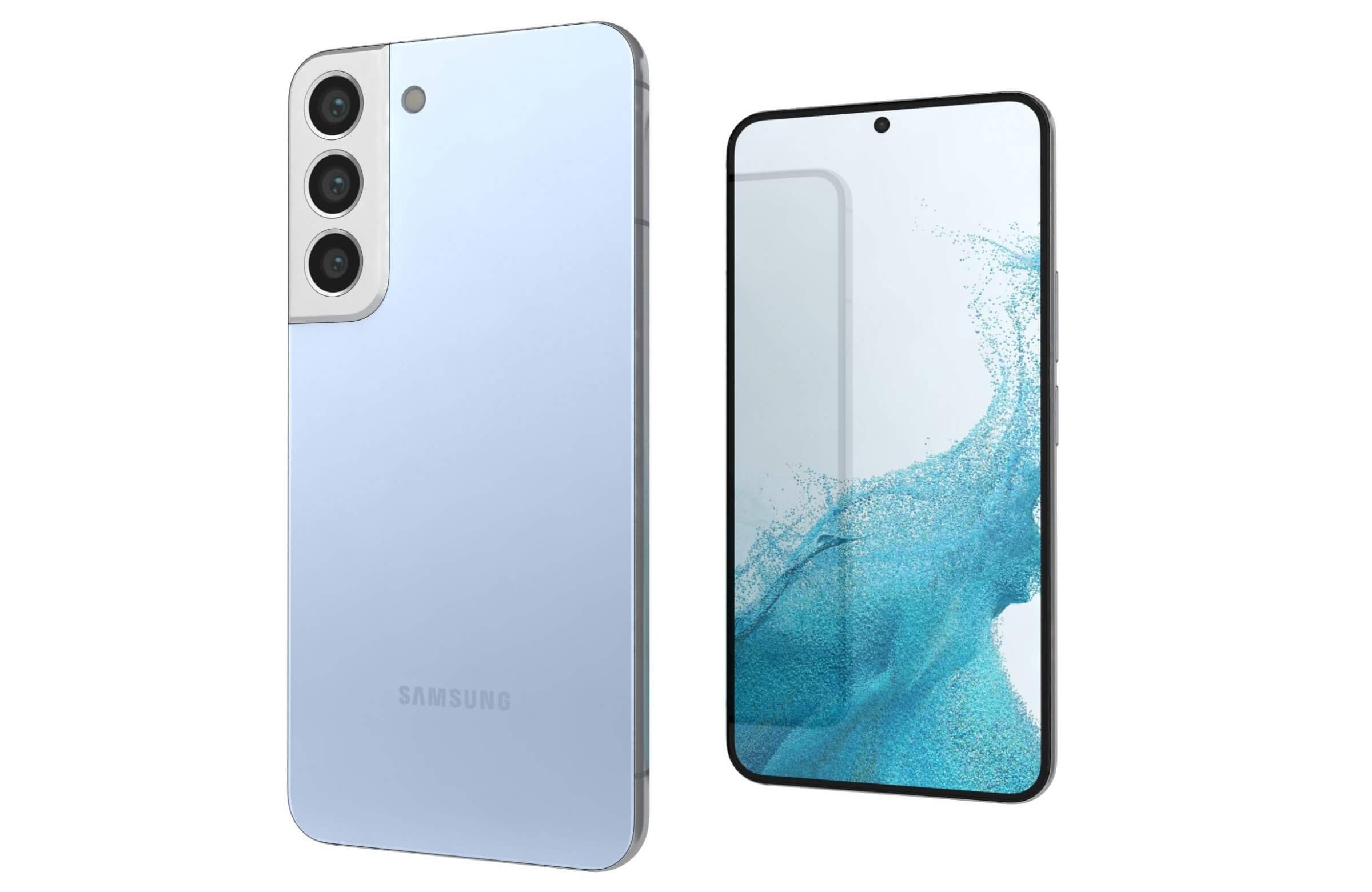 Samsung Galaxy S22 Sky Blue - 3D Model by Rever_Art