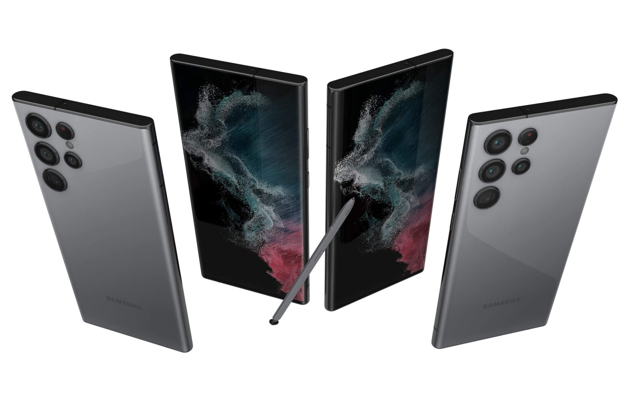 Samsung Galaxy S22 Ultra Graphite - 3D Model by Rever_Art