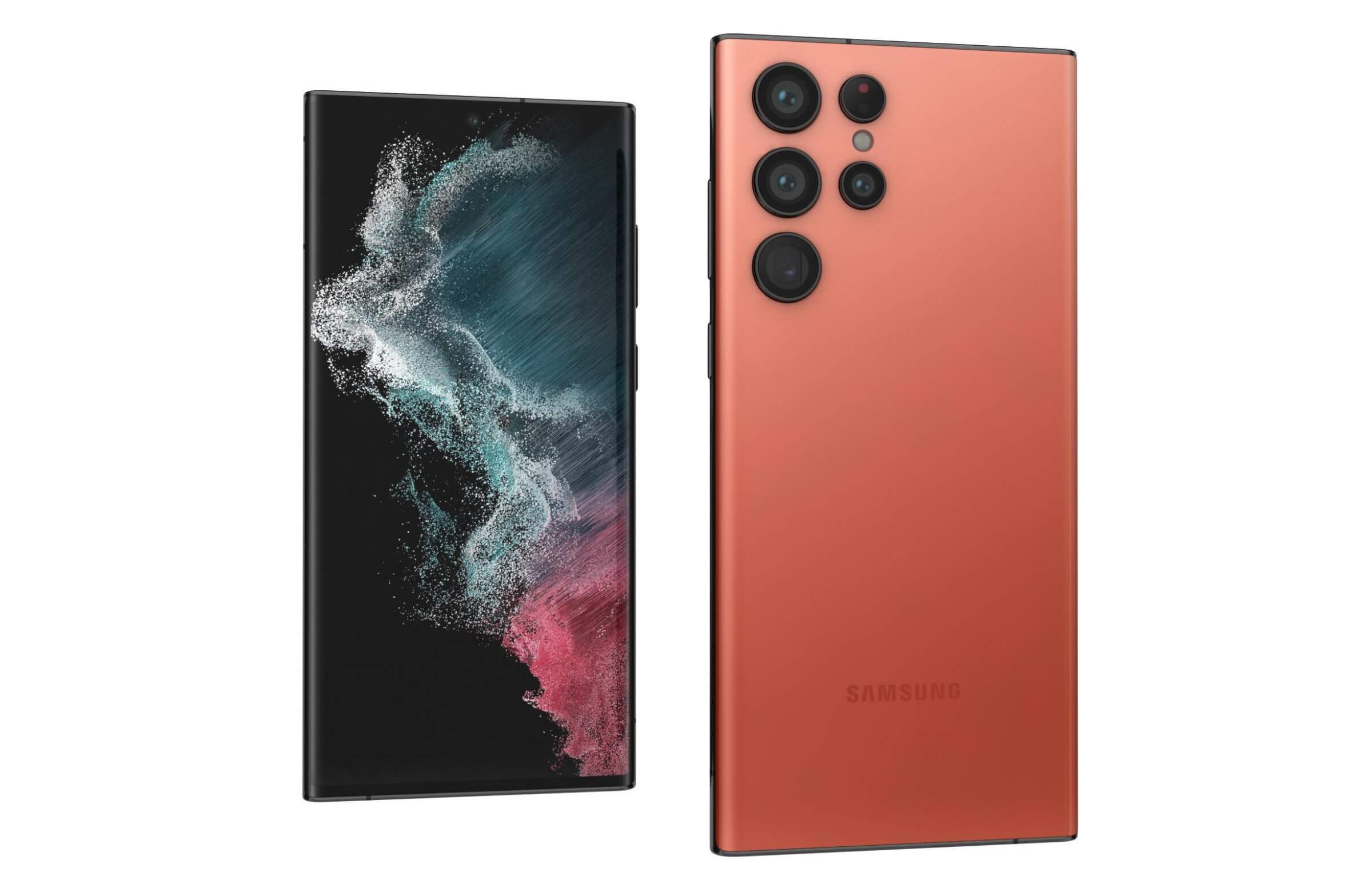 Samsung Galaxy S22 Ultra Red - 3D Model by Rever_Art