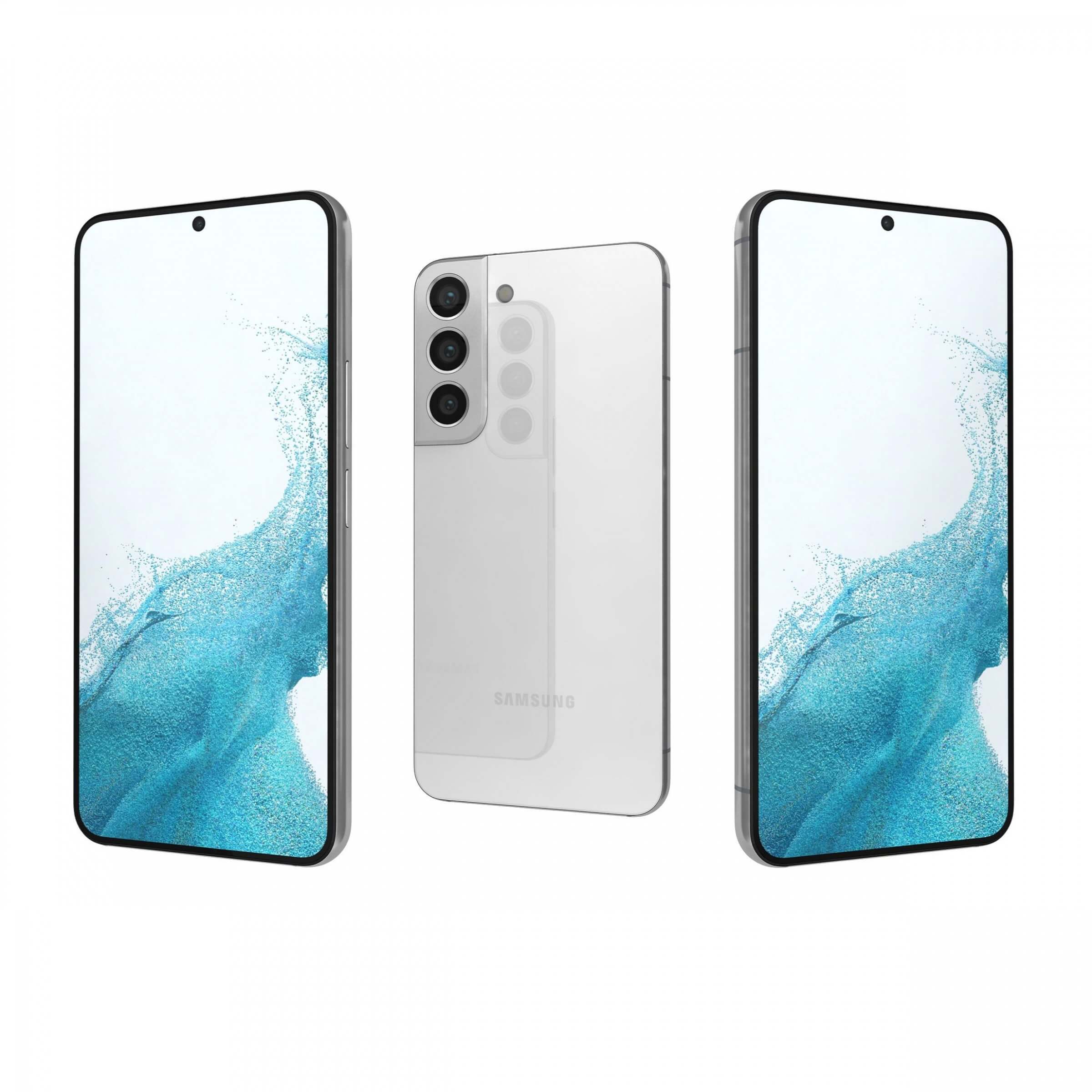 Samsung Galaxy S22 White - 3D Model by Rever_Art