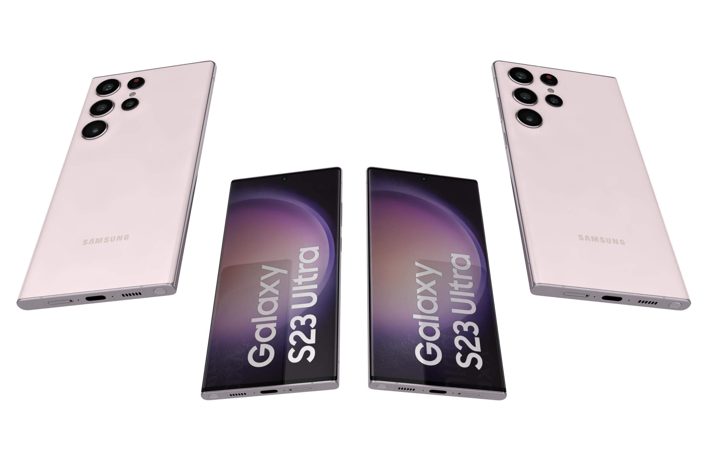 Samsung Galaxy S23 Ultra Pink - 3D Model by Rever_Art