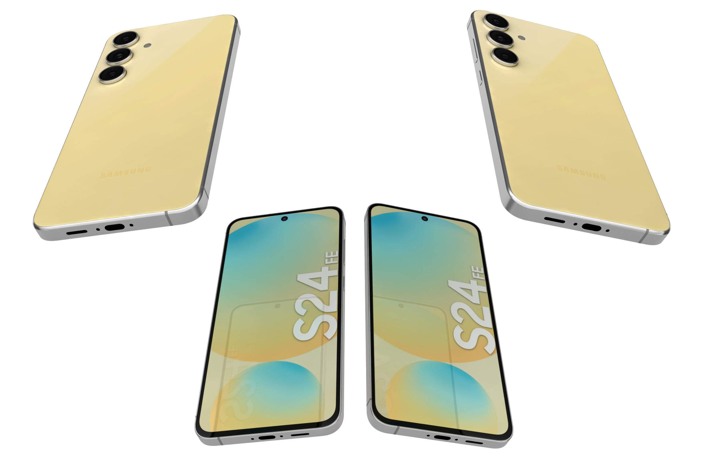 Samsung Galaxy S24 FE Yellow - 3D Model by Rever_Art