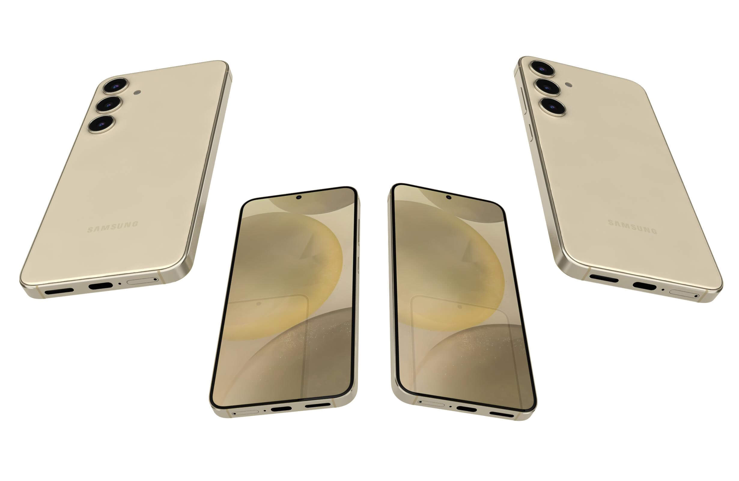 Samsung Galaxy S24 Plus Gold - 3D Model by Rever_Art