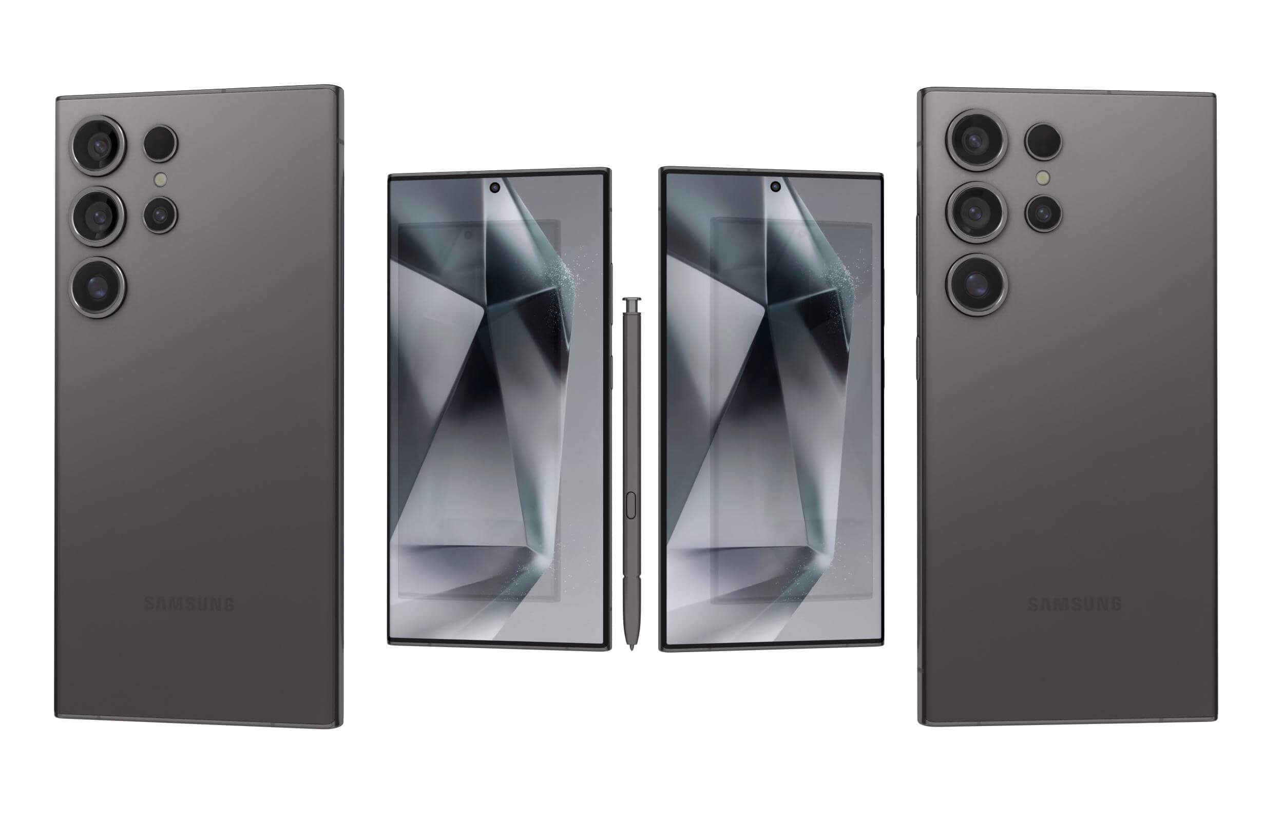 Samsung Galaxy S24 Ultra Titanium Black Crystal - 3D Model by Rever_Art