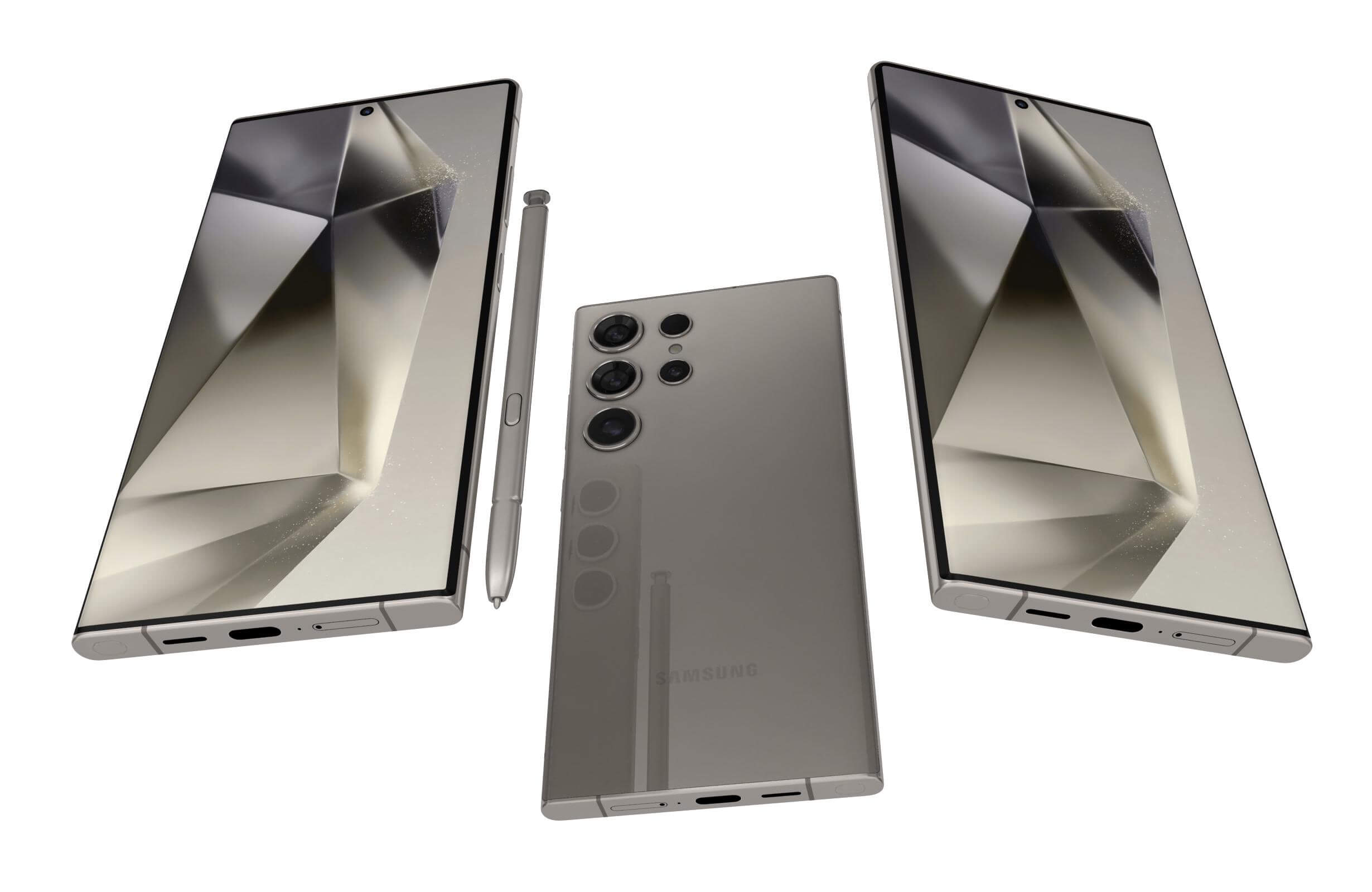 Samsung Galaxy S24 Ultra Titanium Gray Crystal - 3D Model by Rever_Art