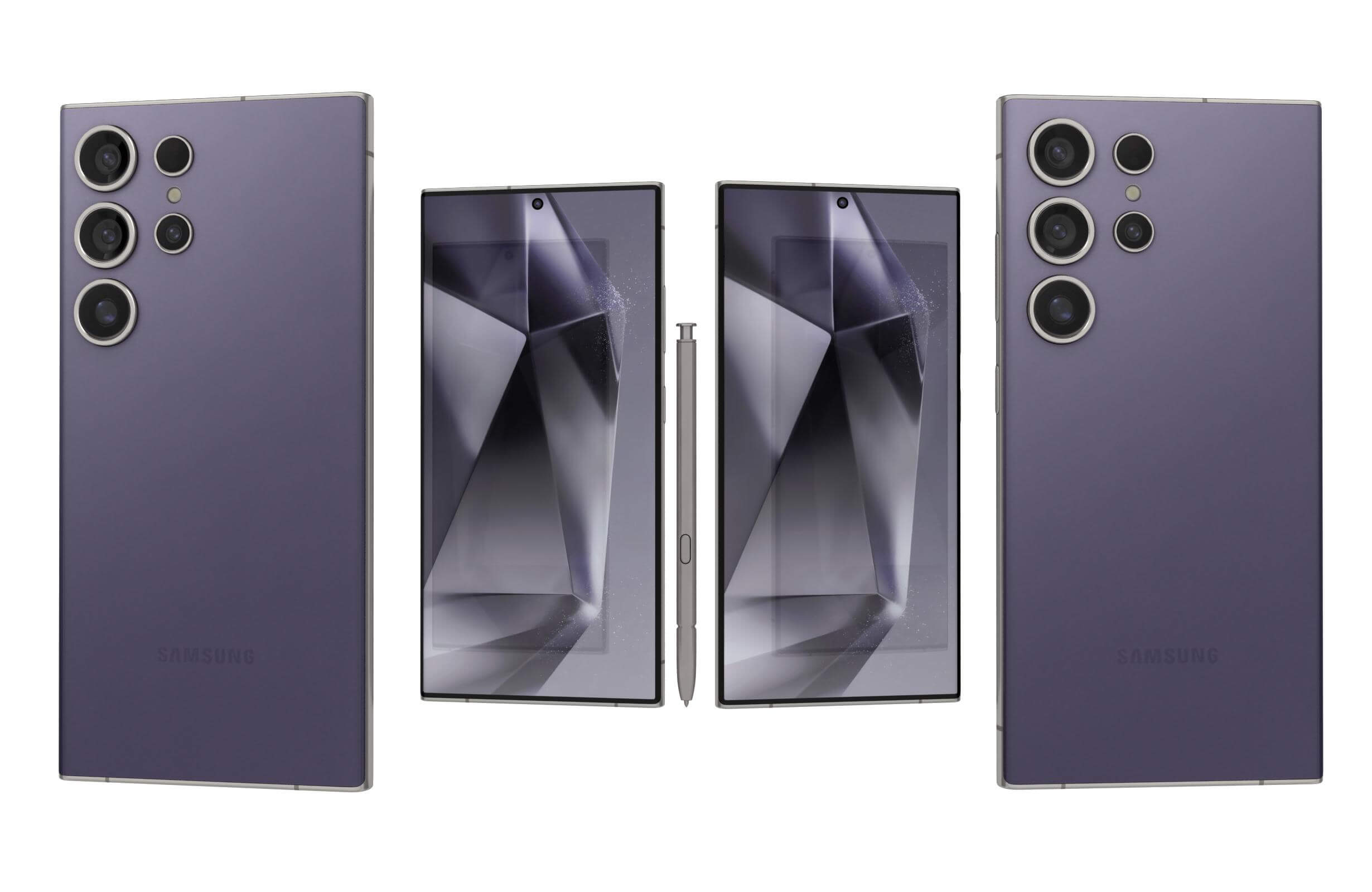 Samsung Galaxy S24 Ultra Titanium Violet Crystal - 3D Model by Rever_Art