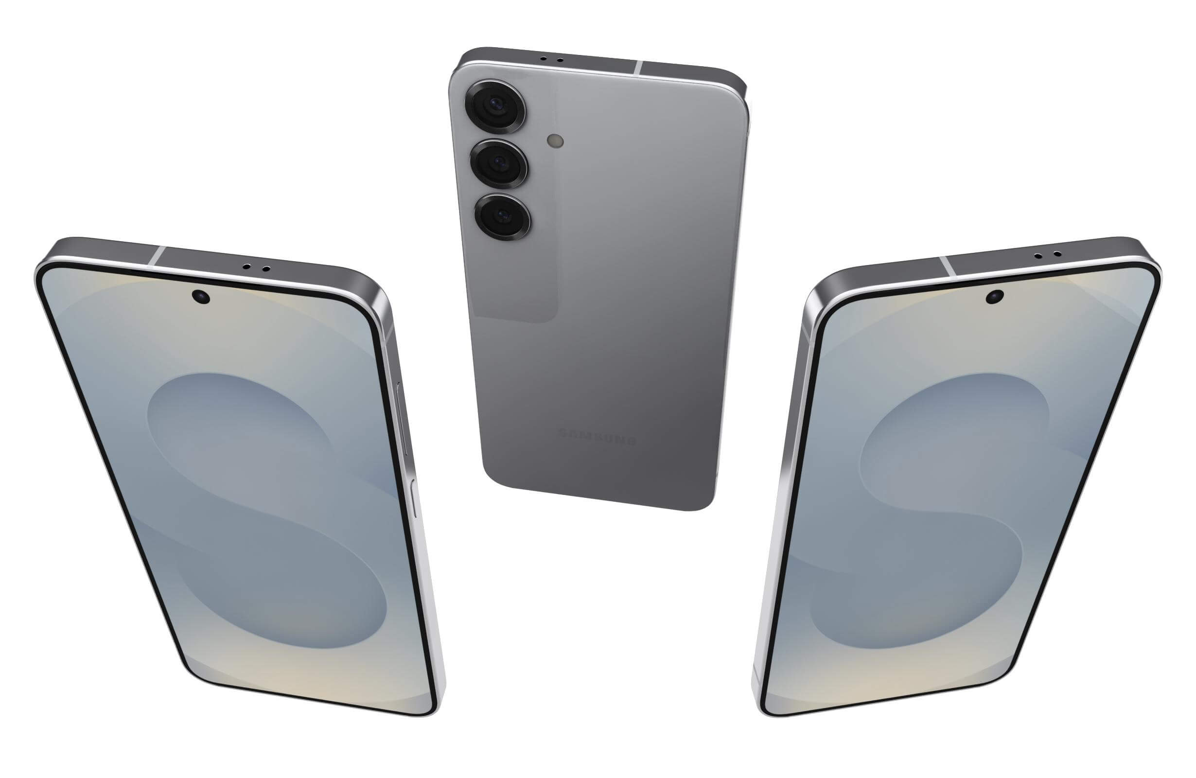 Samsung Galaxy S25 Plus Silver Shadow - 3D Model by Rever_Art