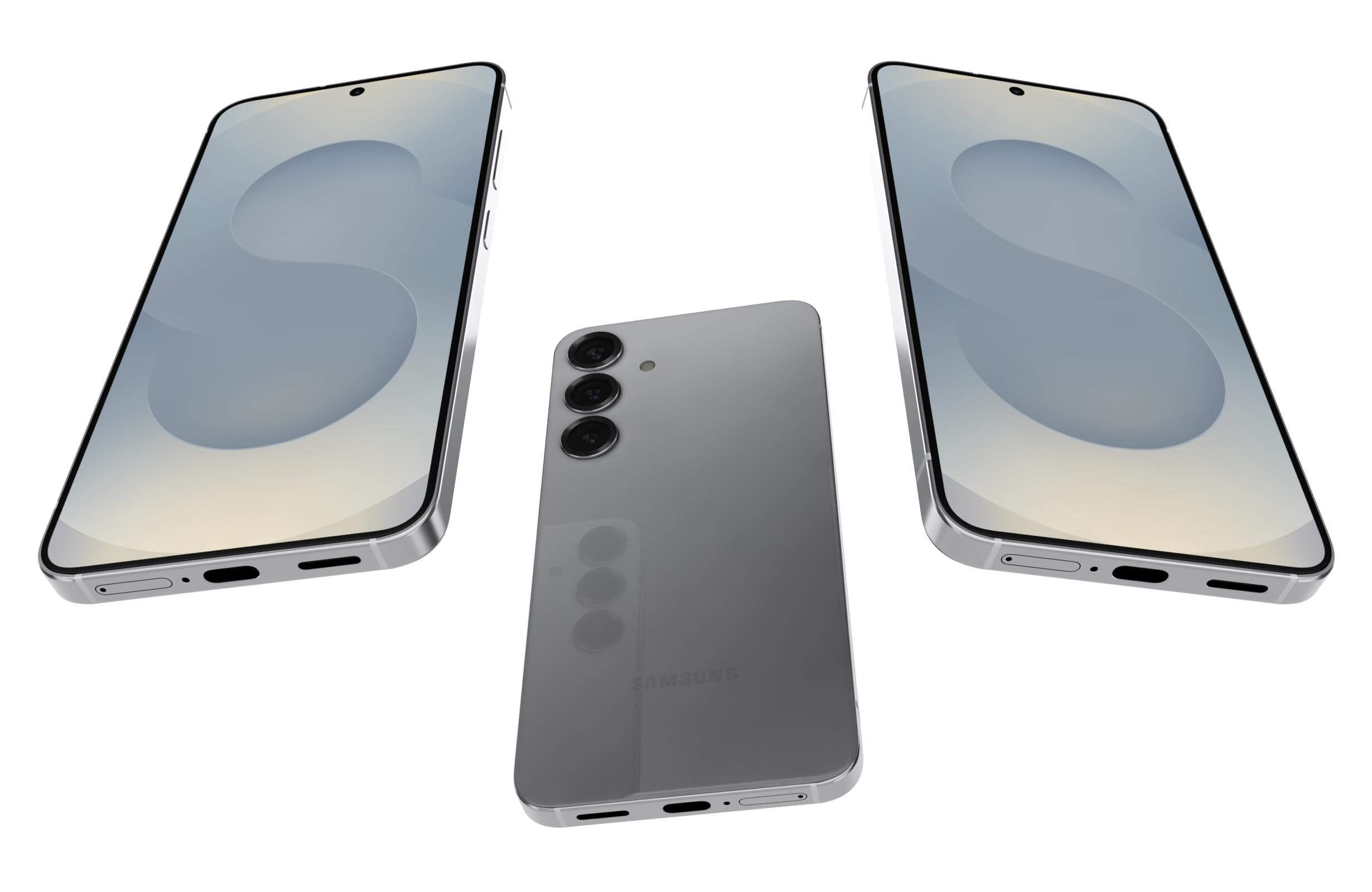 Samsung Galaxy S25 Plus Silver Shadow - 3D Model by Rever_Art