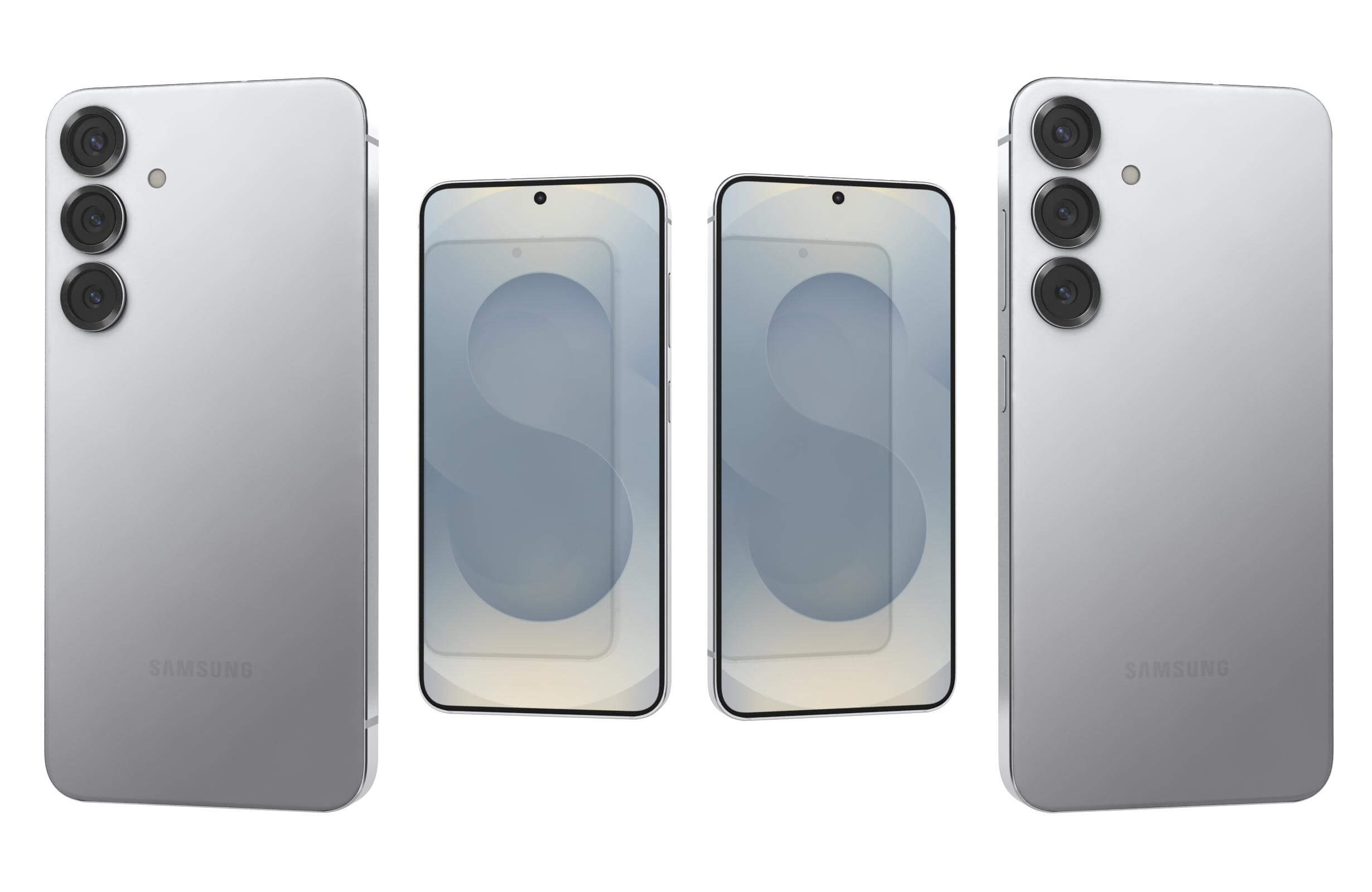 Samsung Galaxy S25 Plus Silver Shadow - 3D Model by Rever_Art