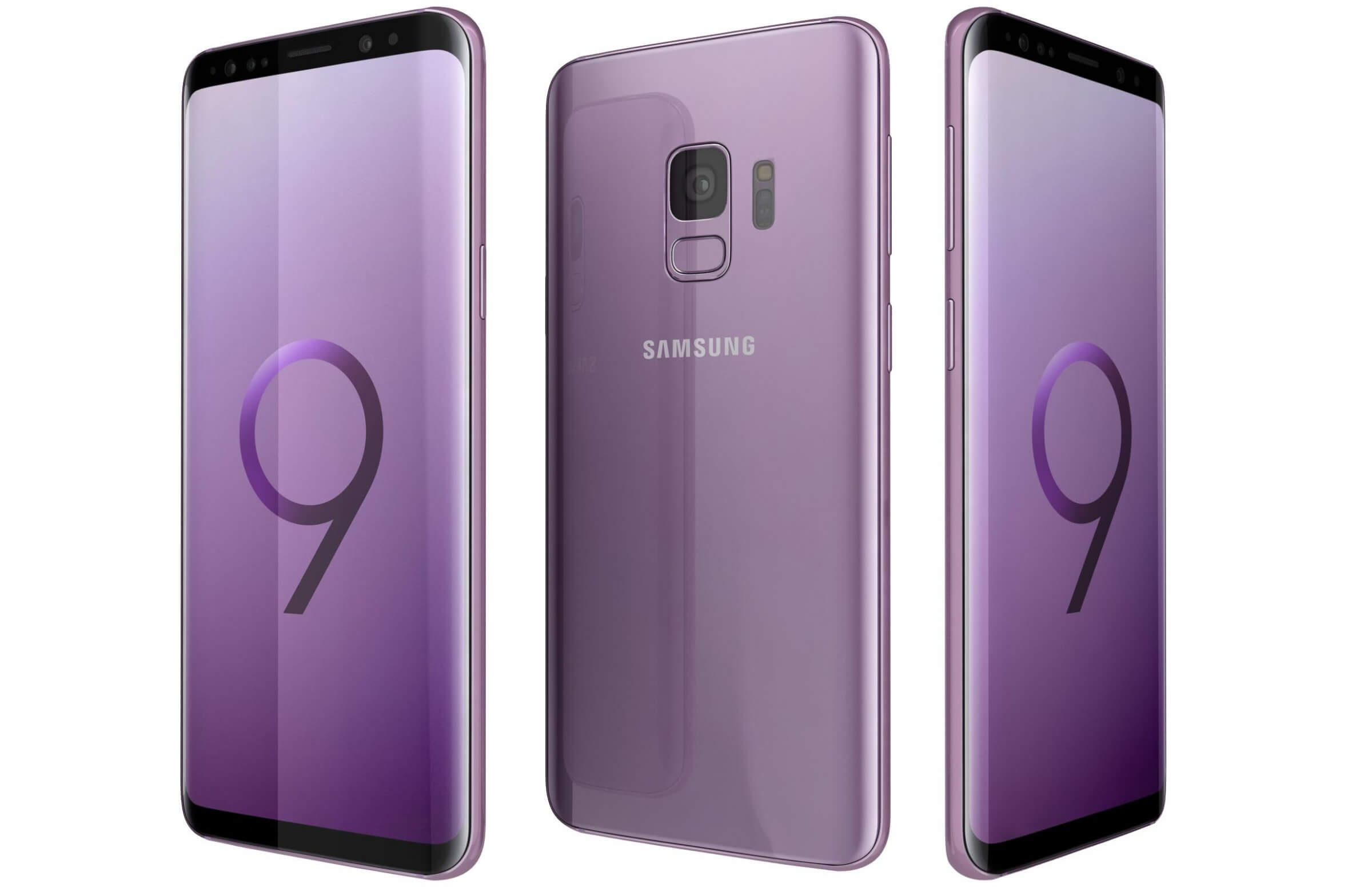 Samsung Galaxy S9 Lilac Purple - 3D Model by Rever_Art