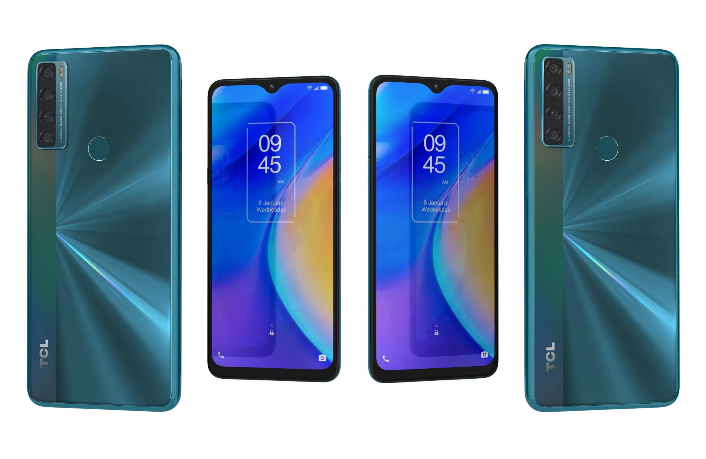 TCL 20 SE Black and Blue - 3D Model by Rever_Art