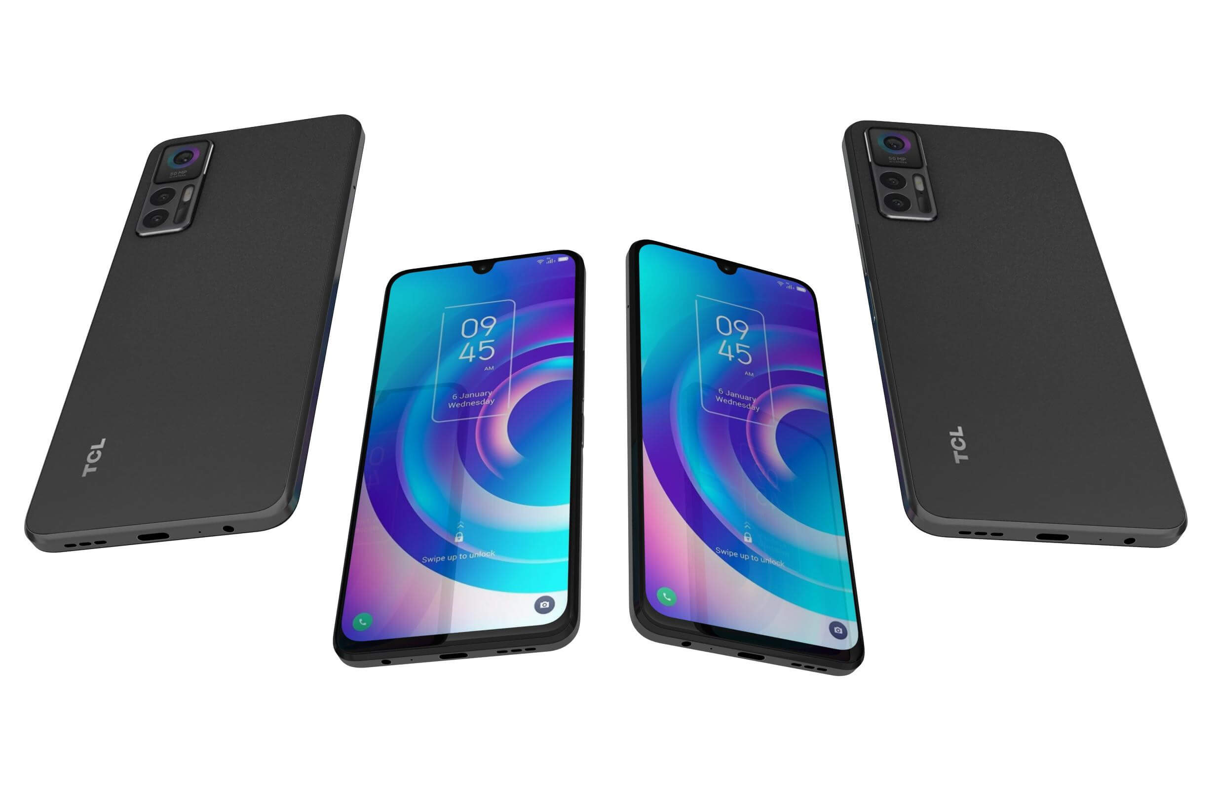 TCL 30 5G Black - 3D Model by Rever_Art