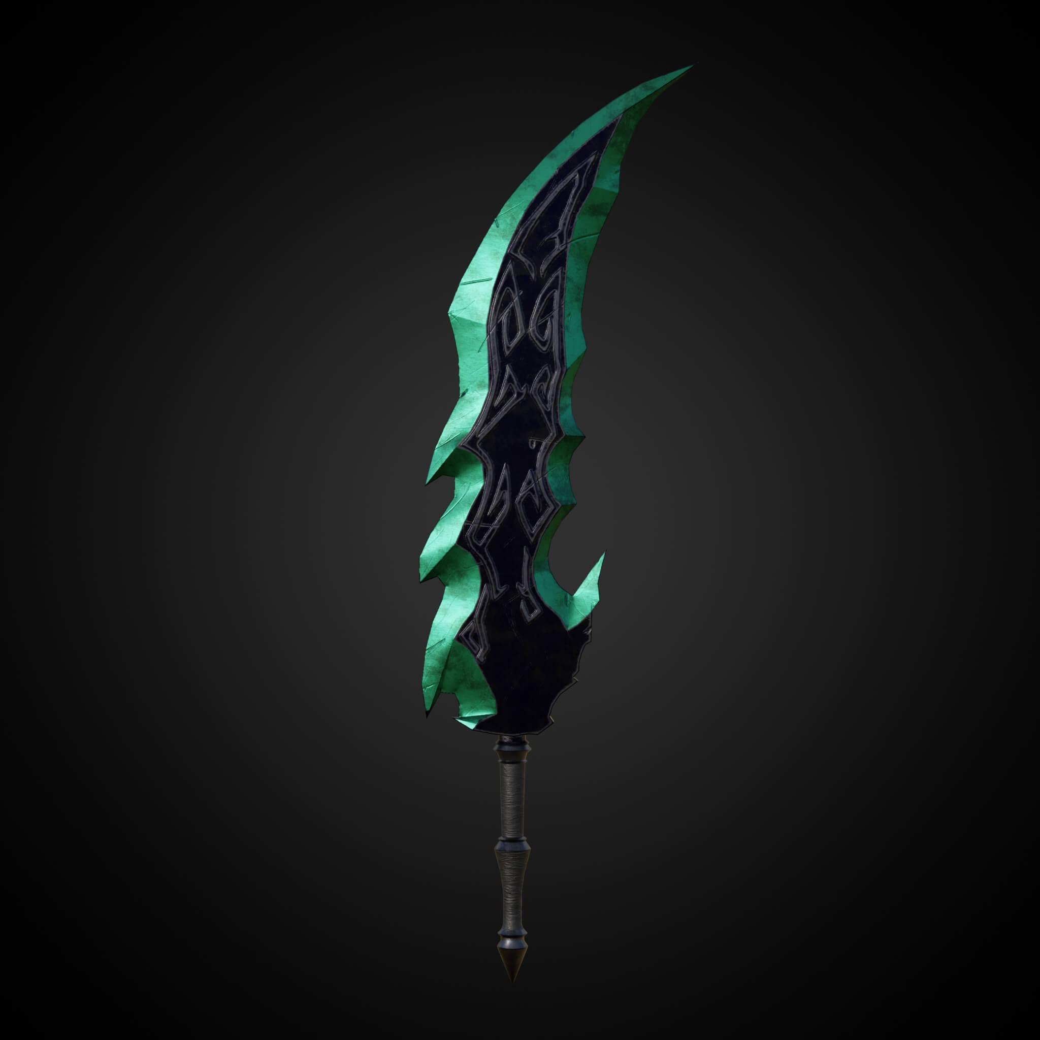 Wounded Sword Emerald Green - 3D Model by Rever_Art
