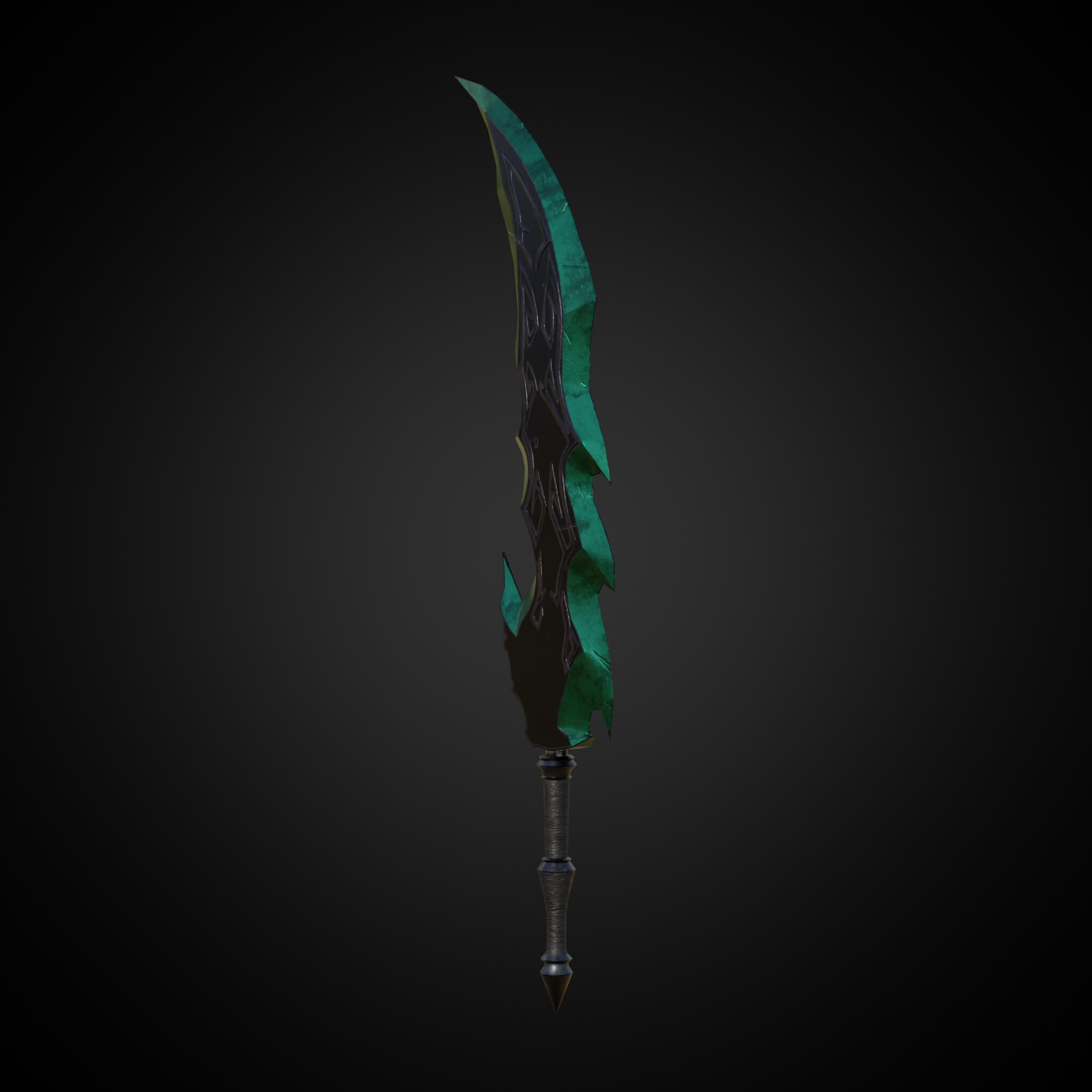 Wounded Sword Emerald Green - 3D Model by Rever_Art
