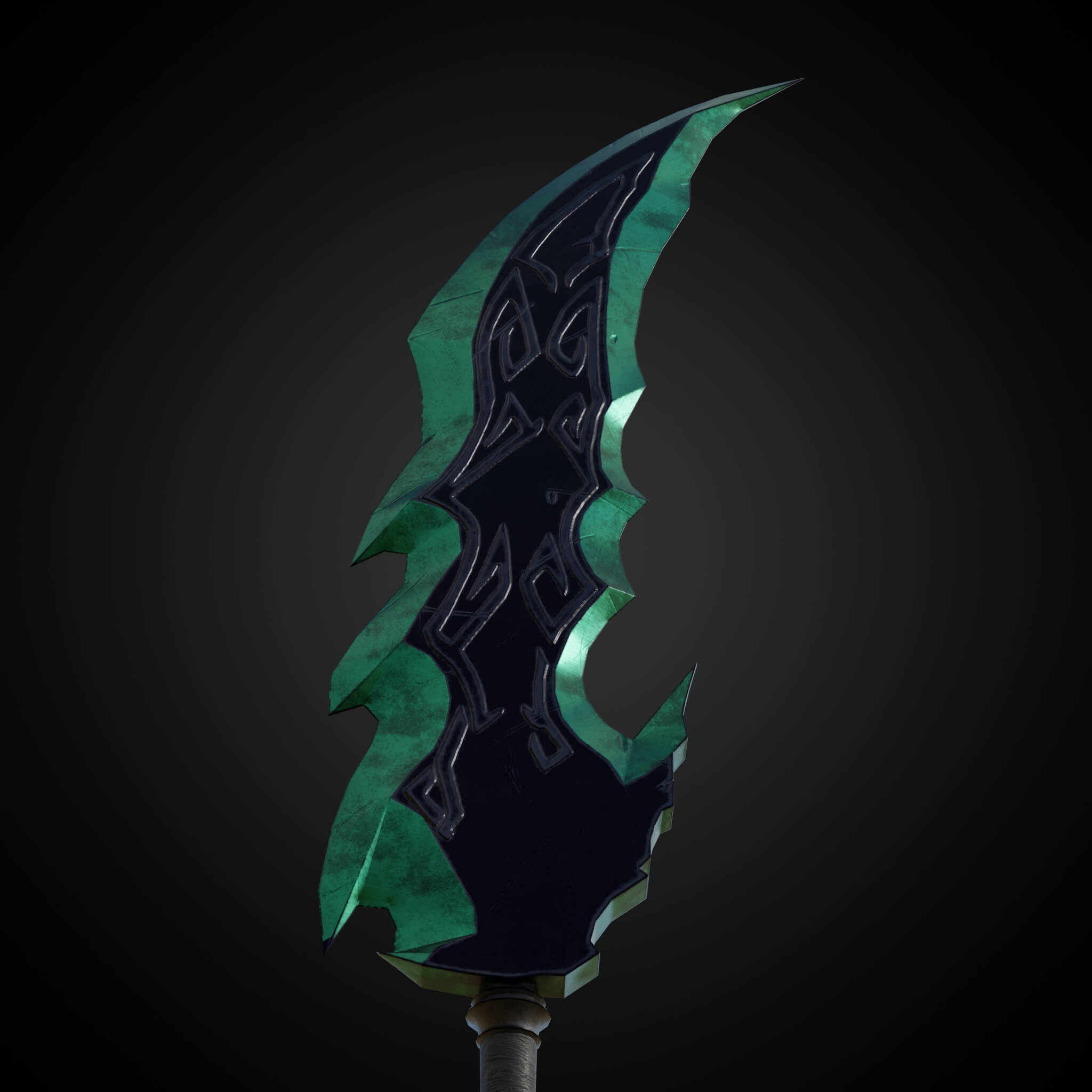 Wounded Sword Emerald Green - 3D Model by Rever_Art